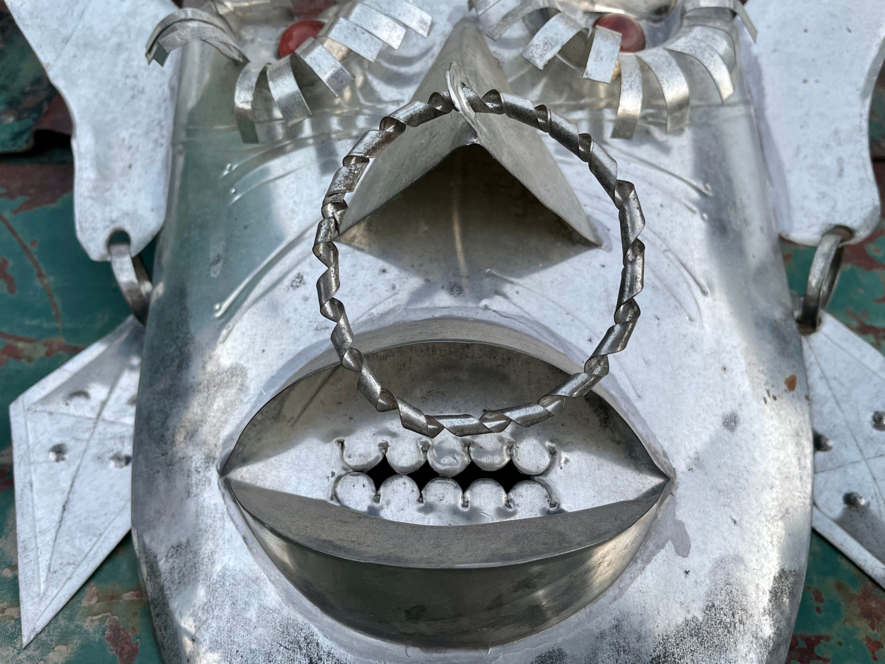 Large 1960s Tin Tourist Mask from Taxco of Mayan or Aztec Face Wall ...