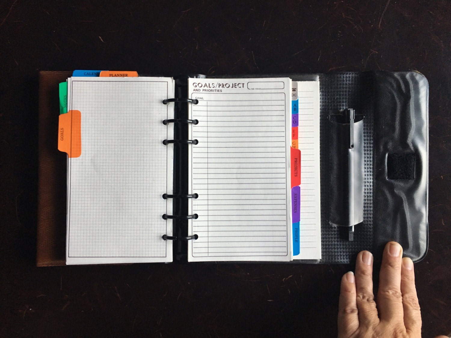 1980s Never Used 6 ring Binder 5 X 7 Data Mate Deluxe Edition Day 1980s-never-used-6-ring-binder-5-x-7-data-mate-deluxe-edition-day