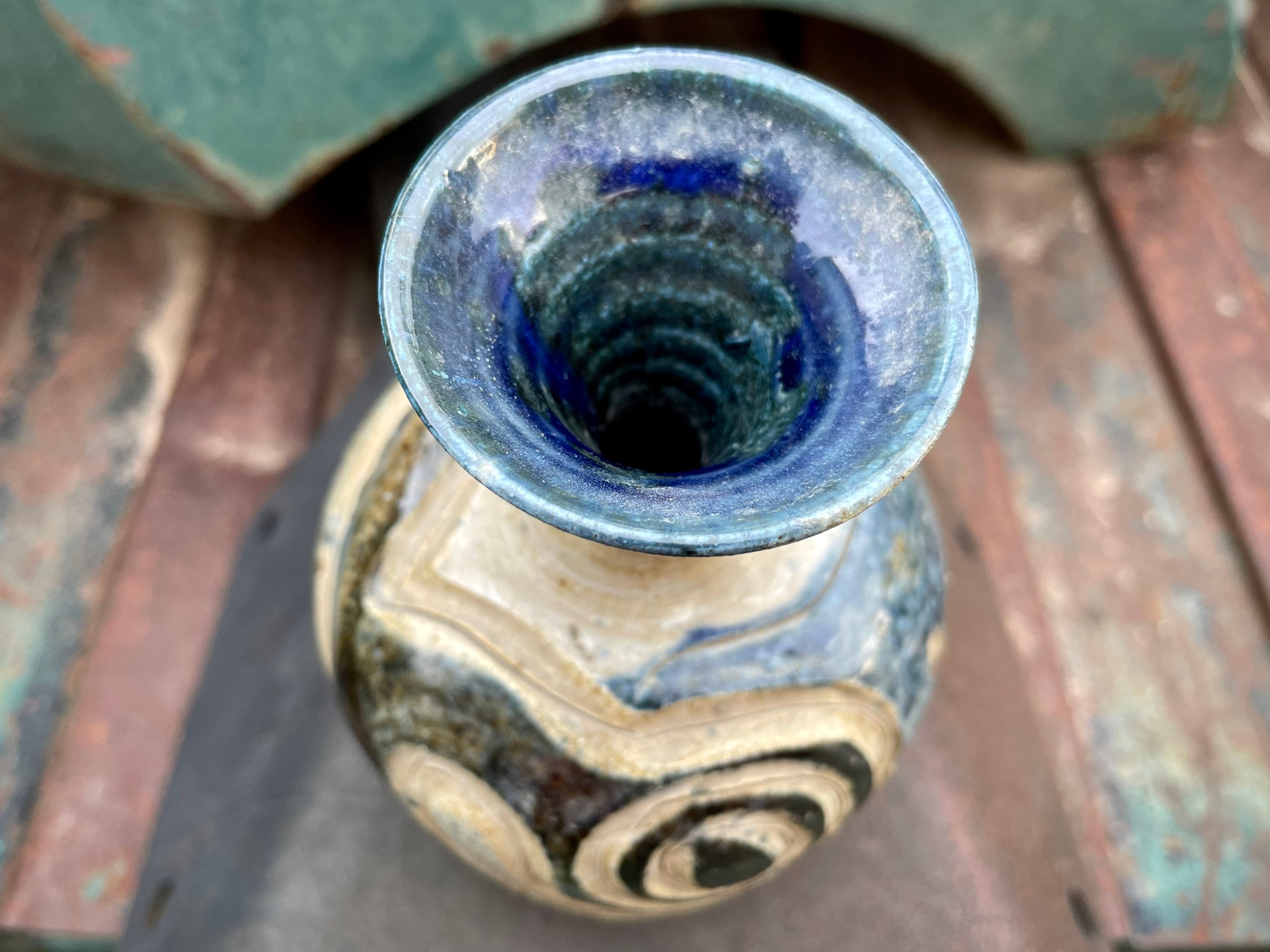 1976 Art Studio Pottery Bud Vase by Clay Bay Artist Jeanne Aurelius ...