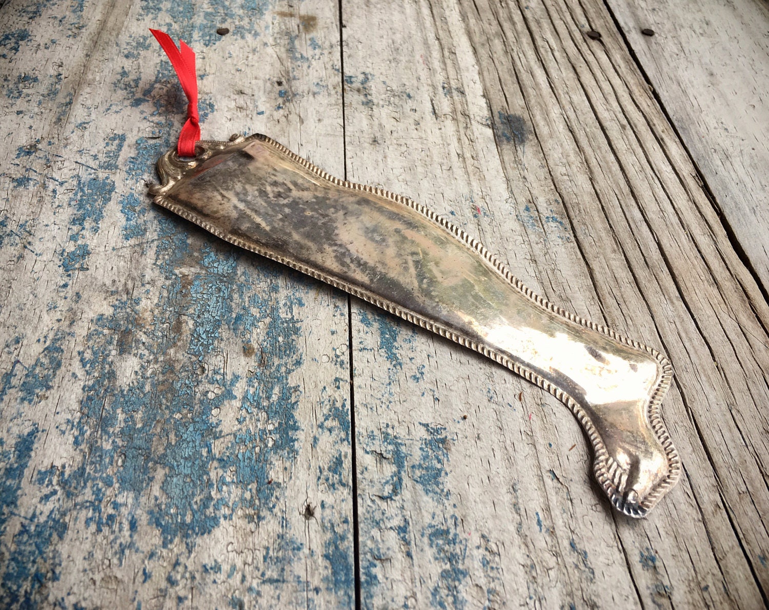 Italian vintage silver plated ex voto leg milagro amulet for ability to ...