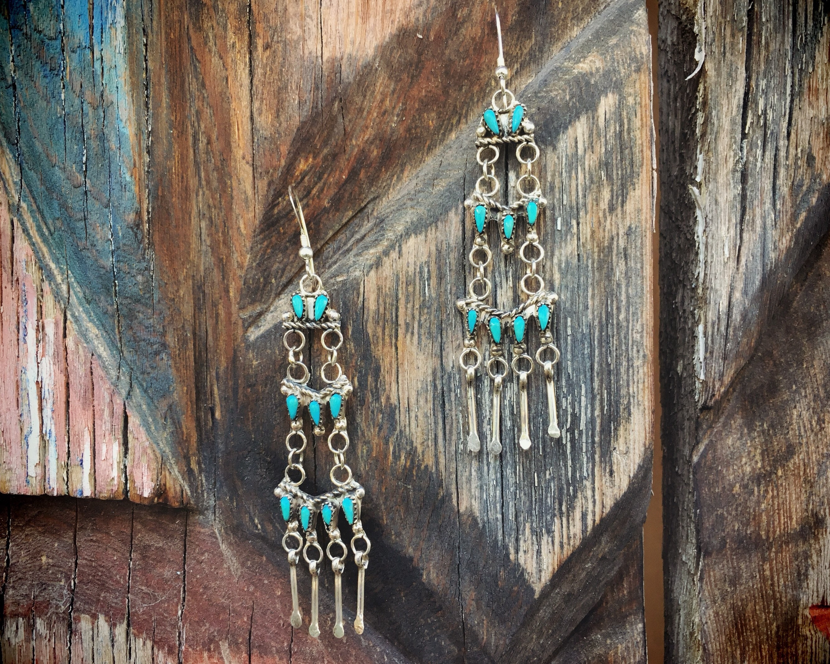 Vintage Snake Eye Turquoise Earrings for Women, Native American Indian ...