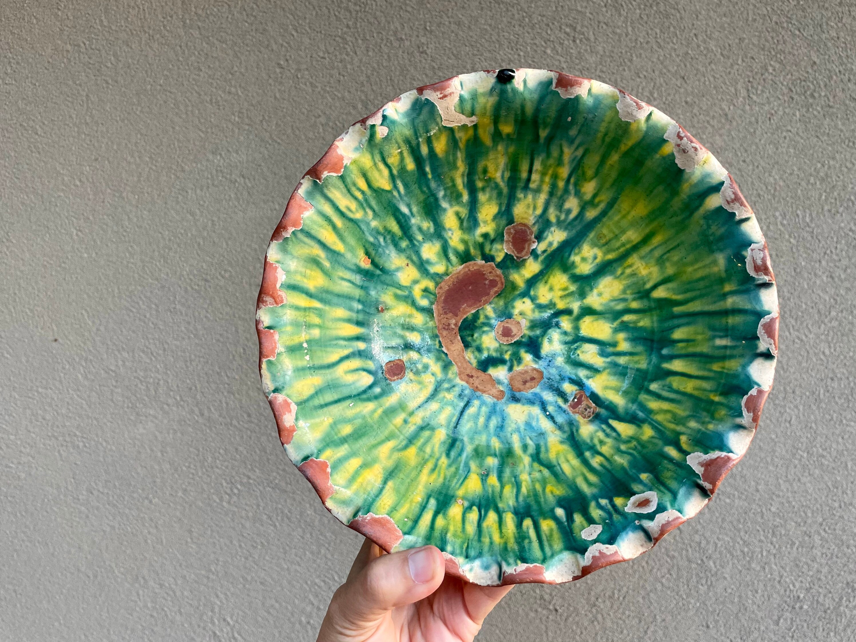 Vintage Oaxaca Old Mexico Dripware Pottery Bowl, Circa 1930s, Rustic ...