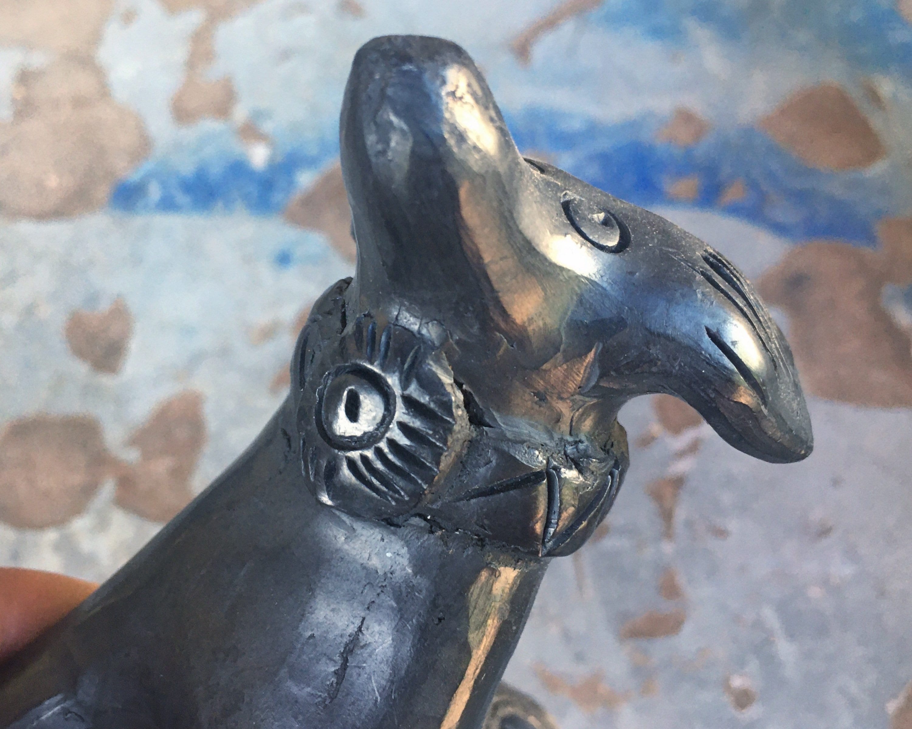 Vintage Barro Negro Dog with Collar Figurine from Oaxaca Mexican ...