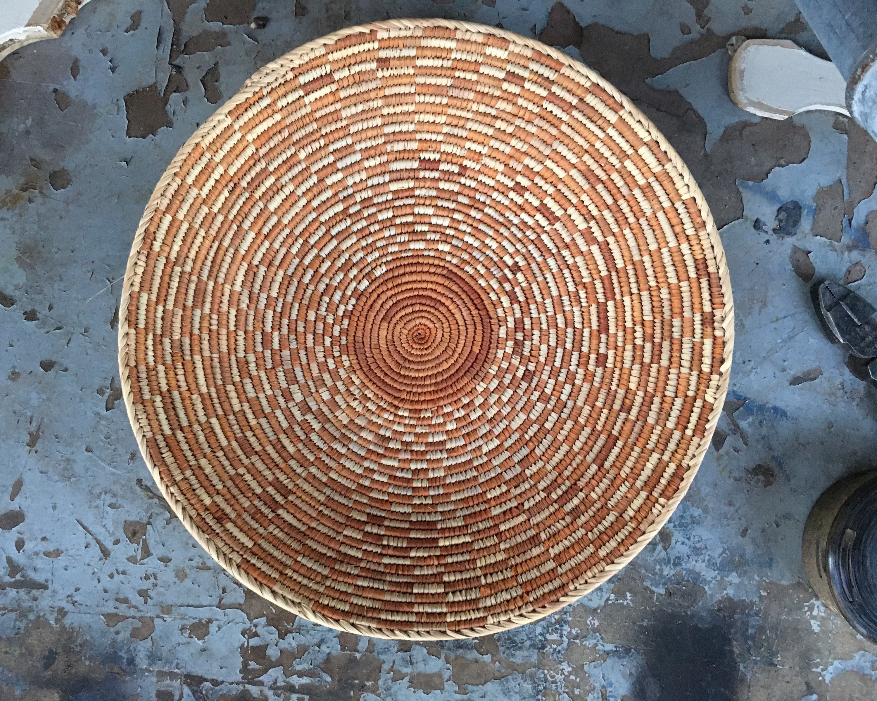 15 Shallow Woven Basket Bohemian Decor, Southwestern Decor, Native ...