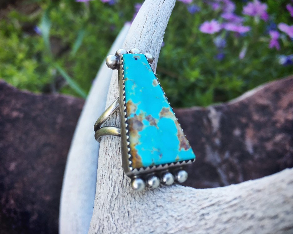 Simple Turquoise Ring for Women Size 6, Native American Indian Jewelry ...
