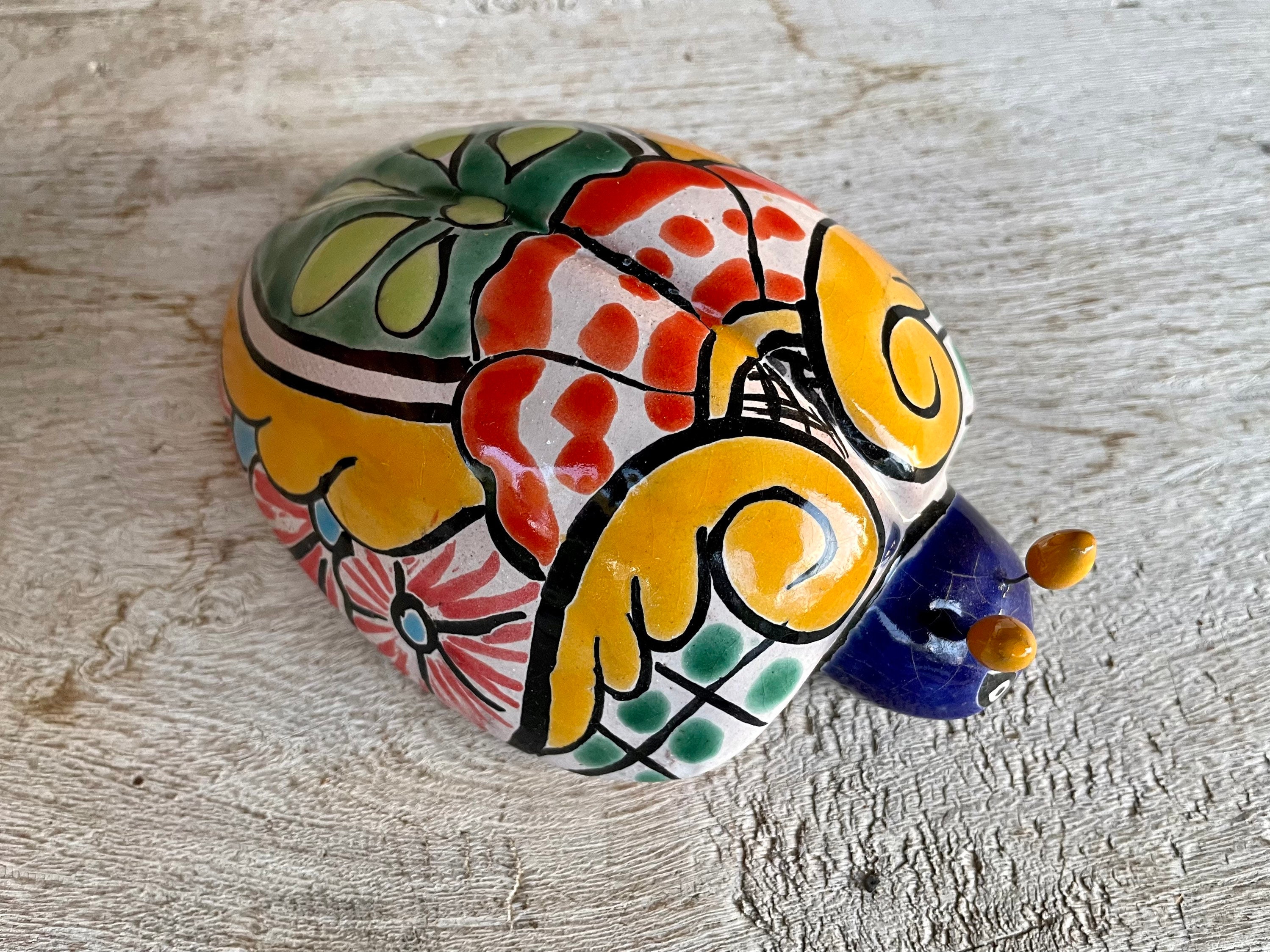 Vintage Talavera Pottery Snail Figurine Mexican Pottery Wall Art, Patio ...