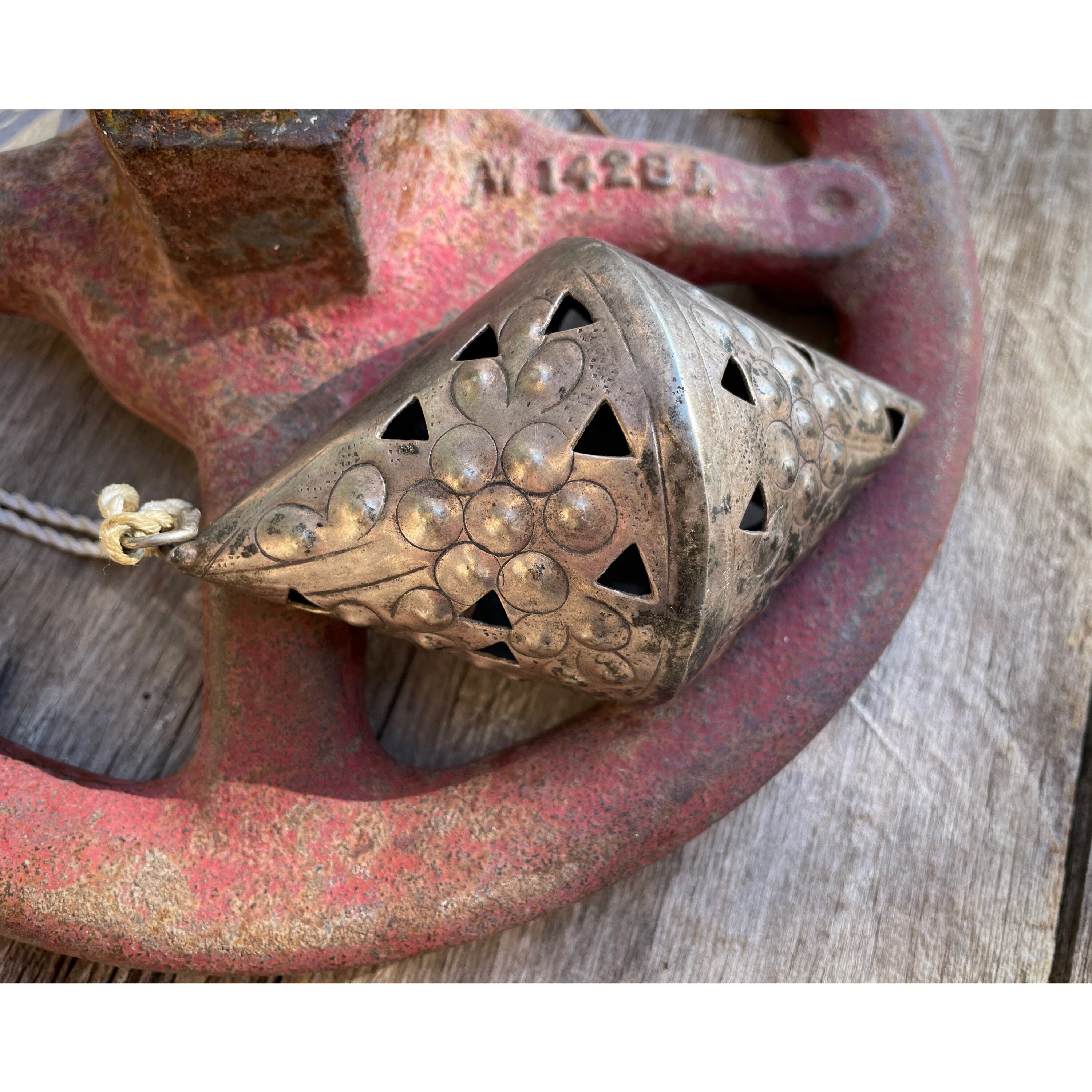 Vintage Pierced Silver Metal Hanging Ornament Three Dimensional ...