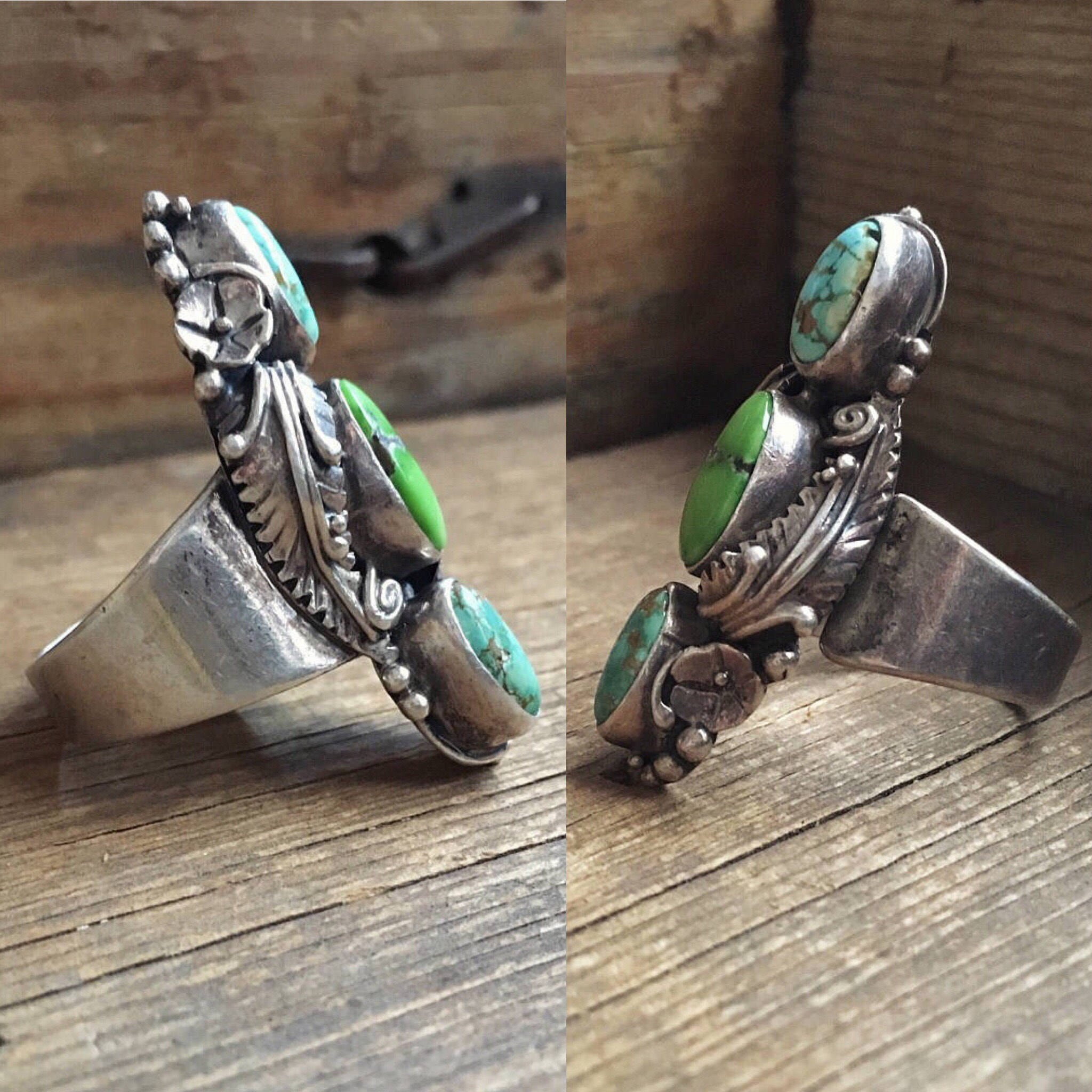 Native American Turquoise Ring Hopi Ramona Loloma Bohemian Southwestern ...