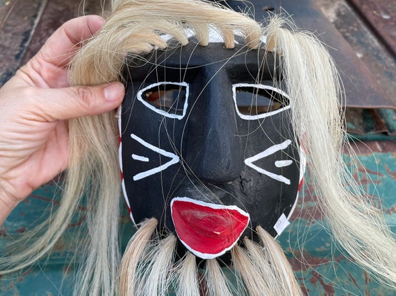 Carved Painted Wood Pascola Mask in Style of Yaqui Jose Matus - Etsy