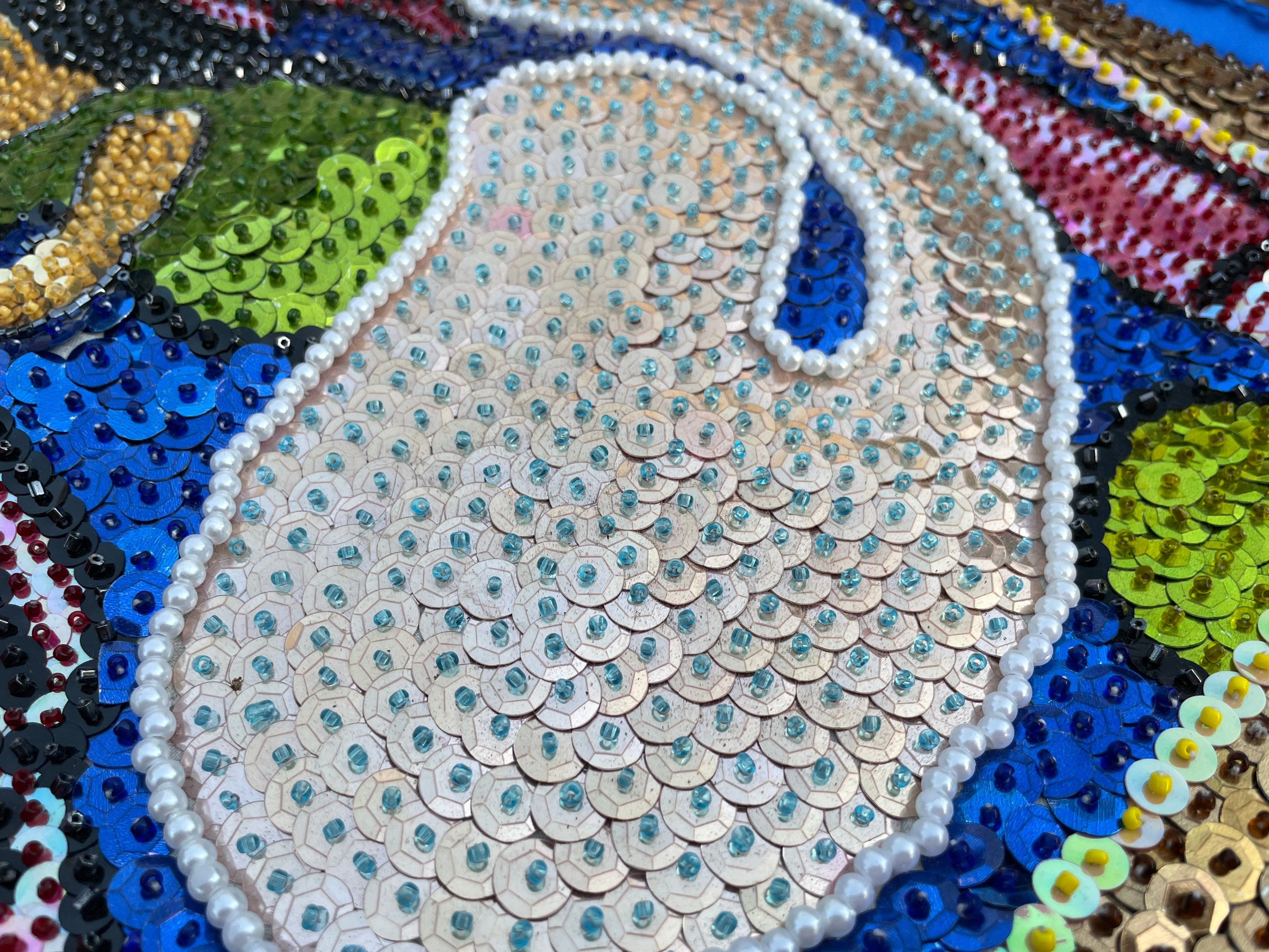 15 Long Sequined Mermaid Voodoo Flag Wall Hanging Haitian Folk Art by ...