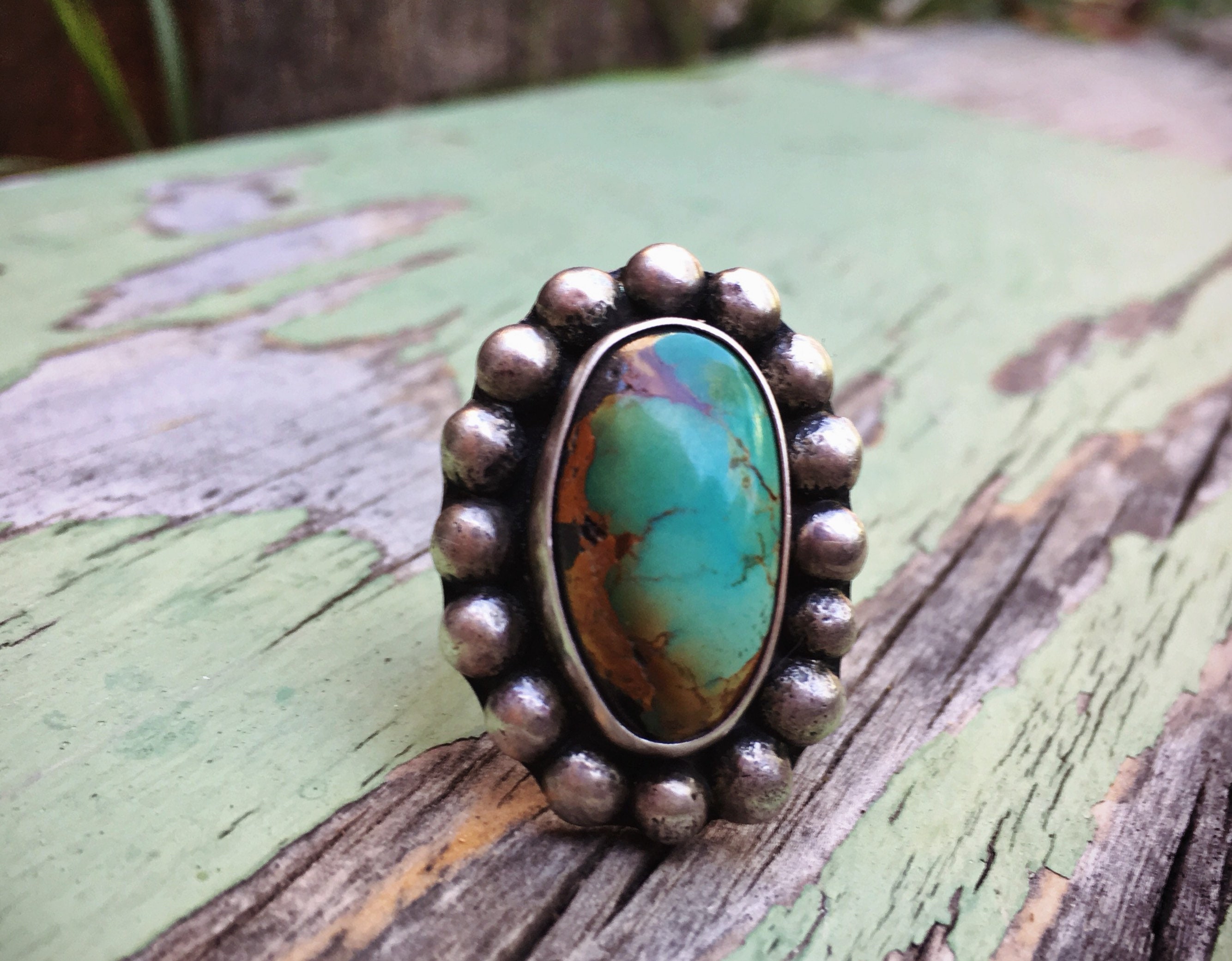 Vintage Turquoise Ring for Women Size 6, Southwestern Jewelry, Old Pawn ...