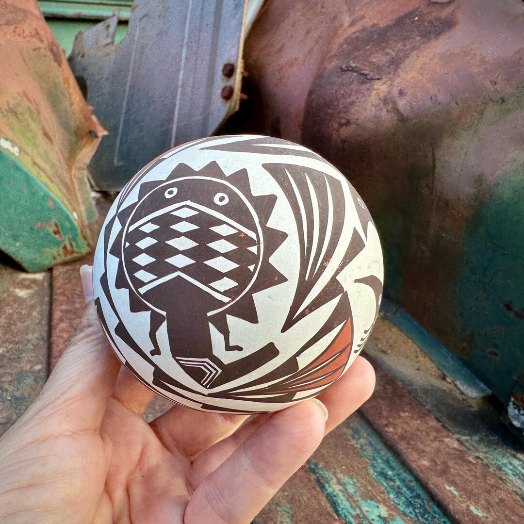 Vintage P. Iule Small Acoma Pottery Seed Pot Approx 3.25" Dia, Native ...
