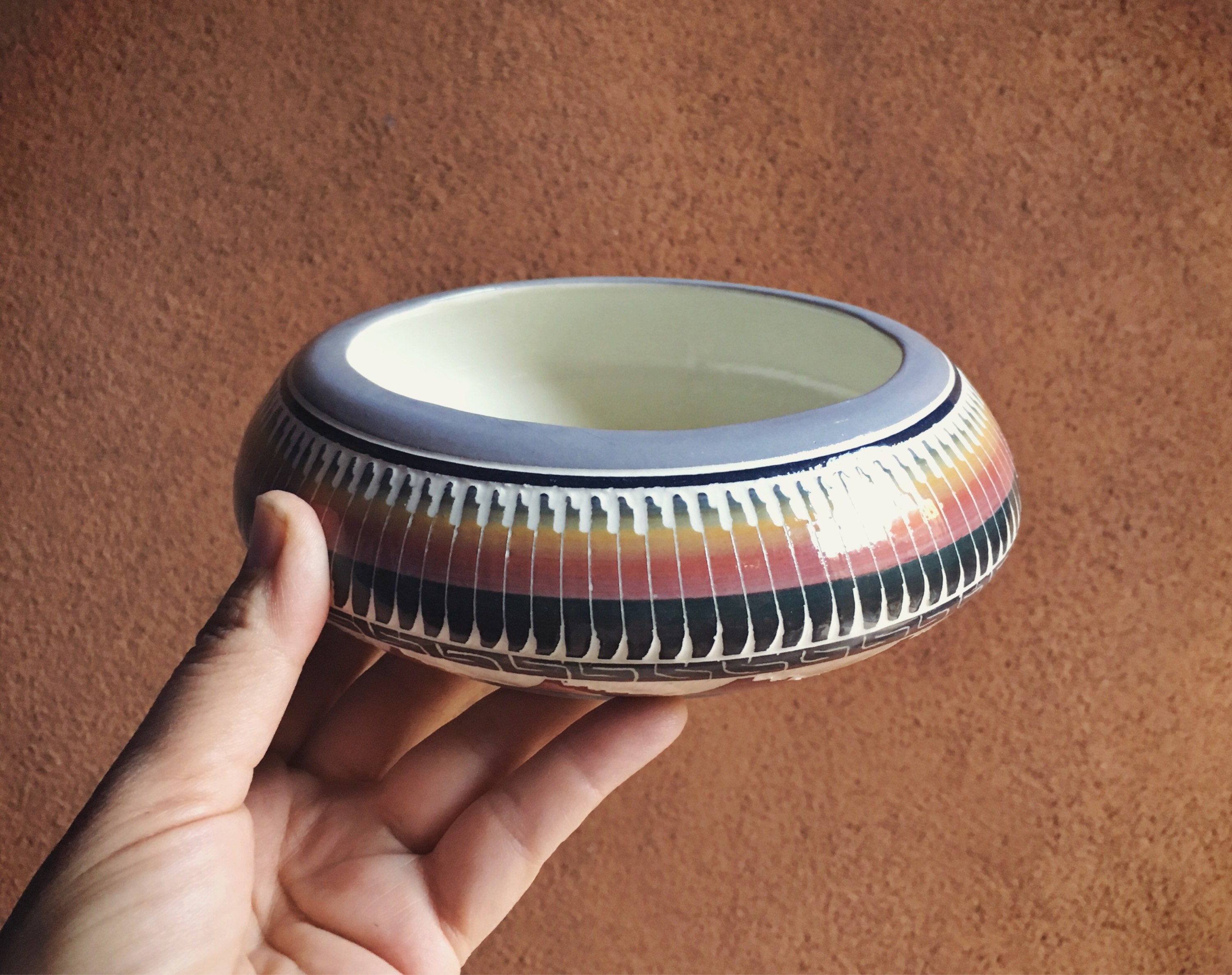 Etched Navajo Pot Succulent Planter, Native American Indian Pottery ...