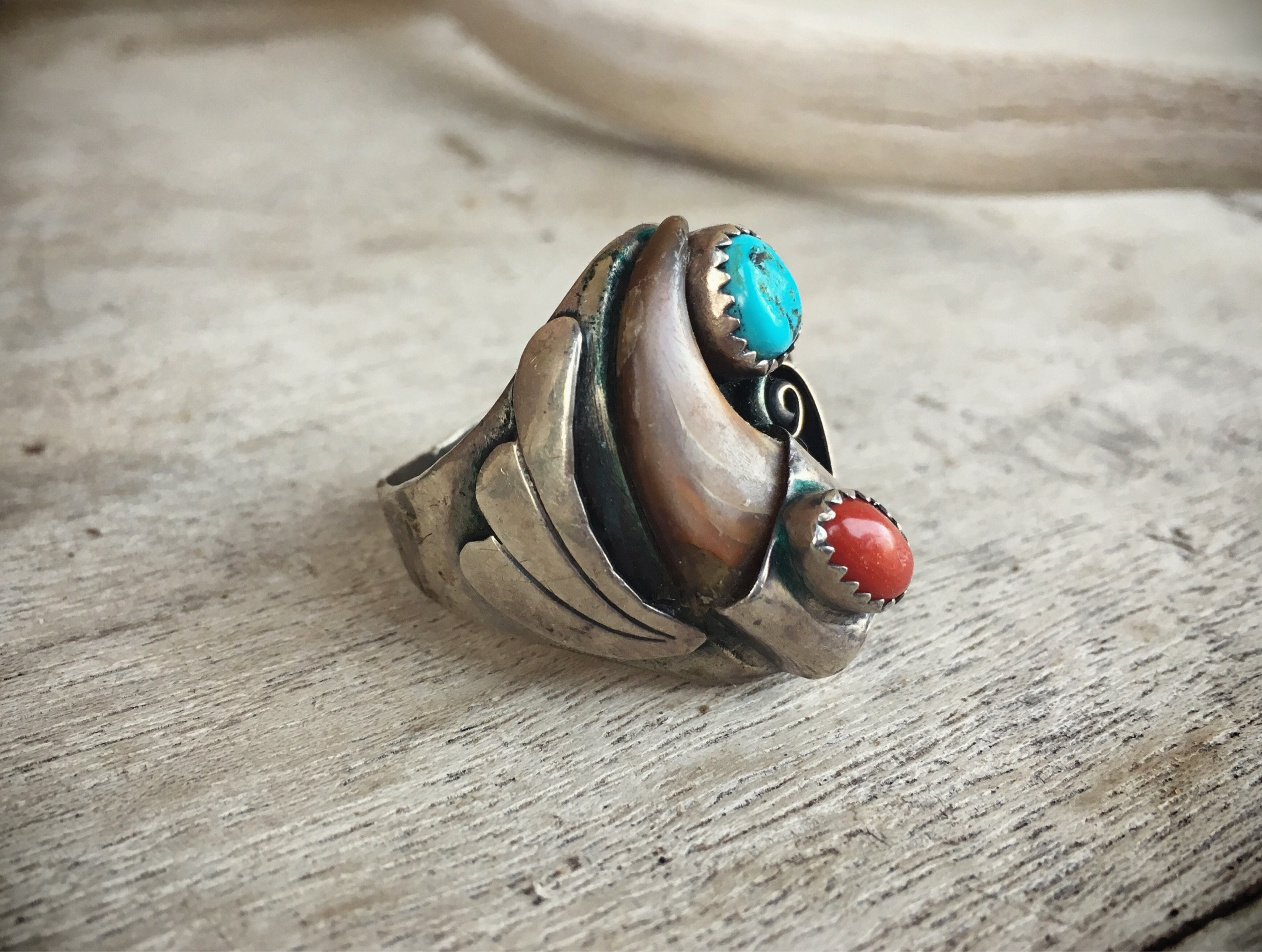 Men s Ring Vintage Turquoise Ring Sterling Silver Native American Men s Ring Vintage Turquoise Ring Sterling Silver Native American