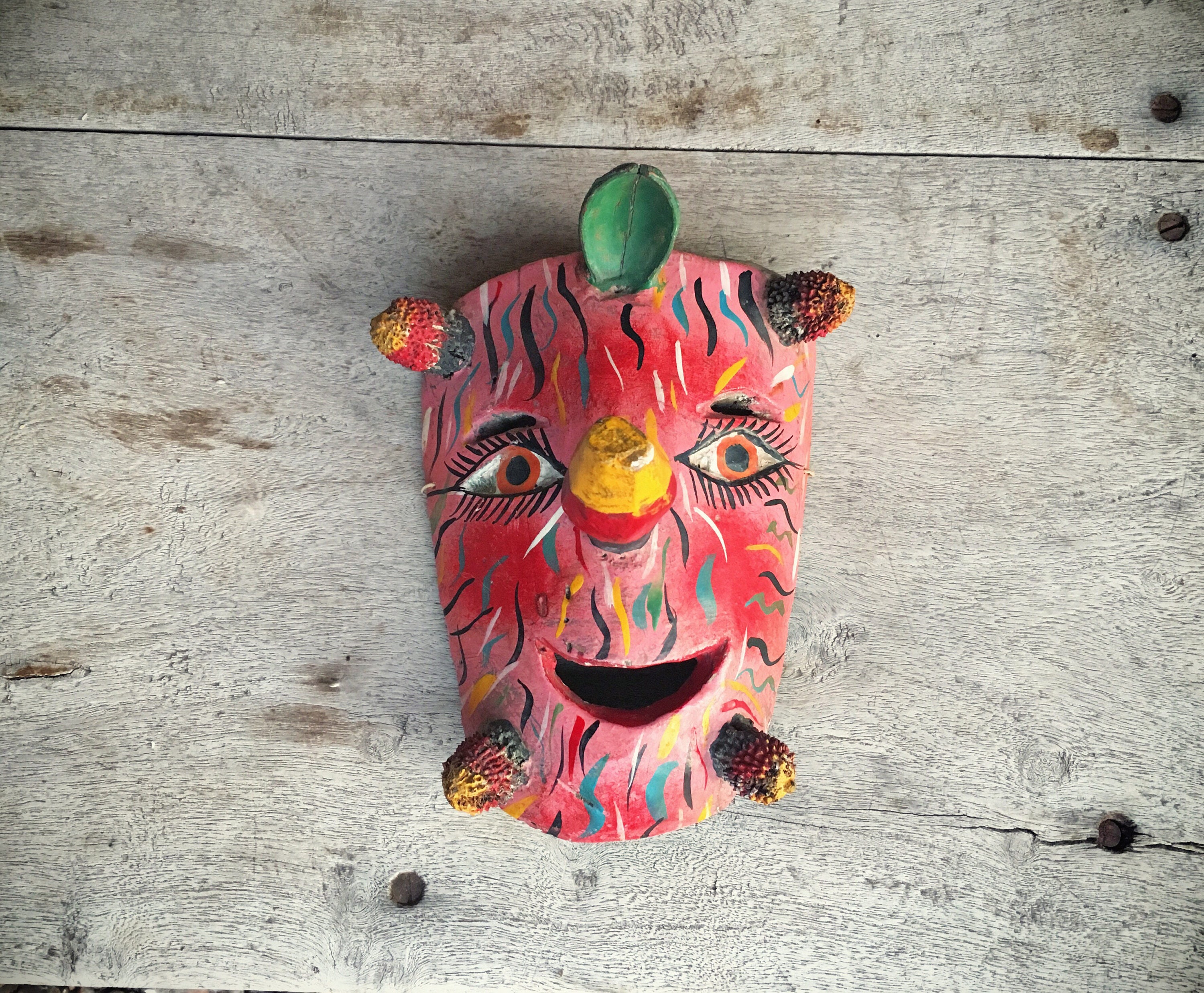 Mexican Mask Wall Hanging, Mexican Folk Art Rustic Home Decor, Bohemian ...
