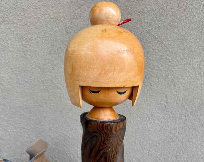 Vintage Large Japanese Kokeshi Doll Approx 17