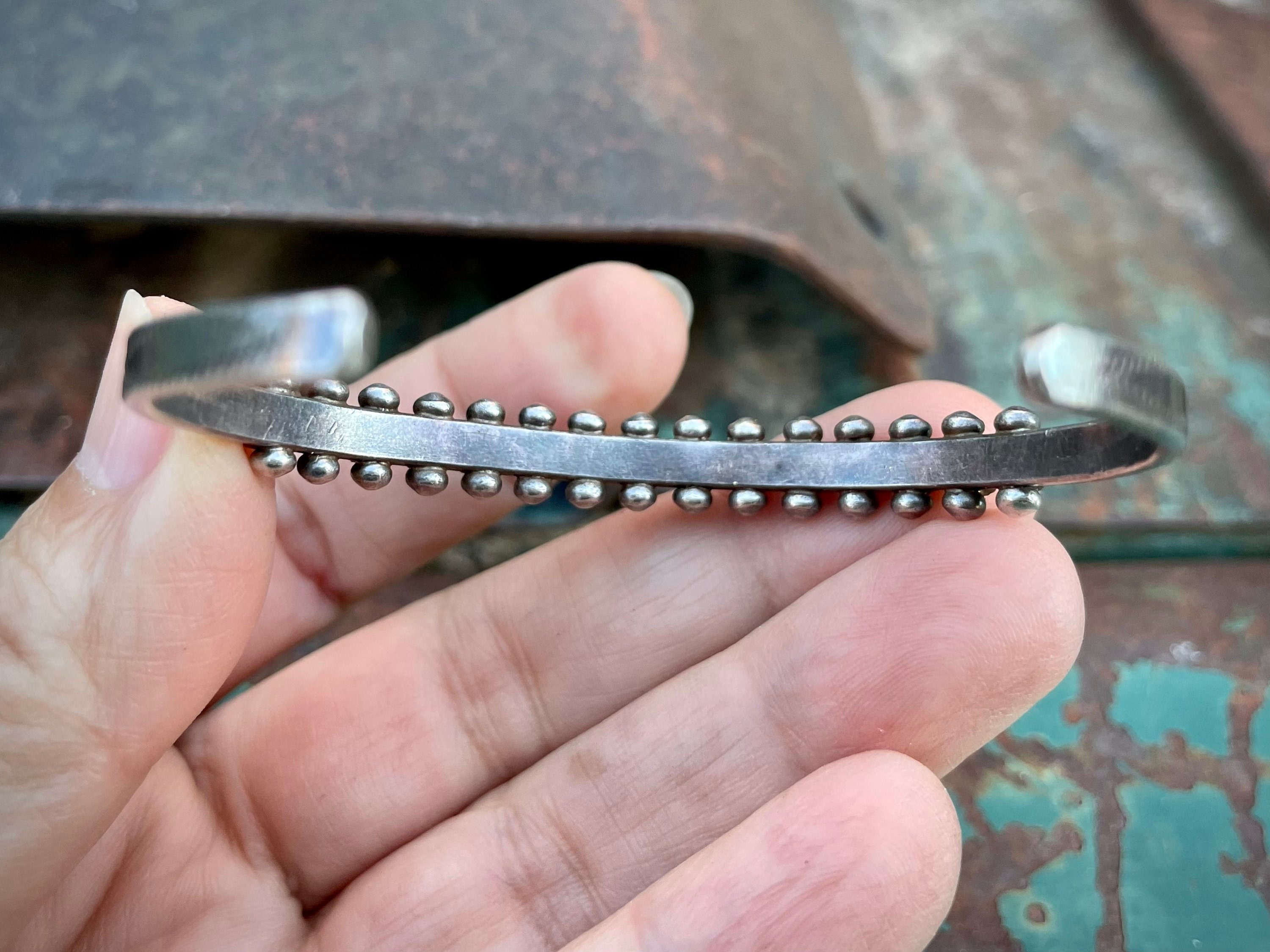 Fred Harvey Era Turquoise Snake Eye Bracelet Size 6.5, Dainty Cuff ...