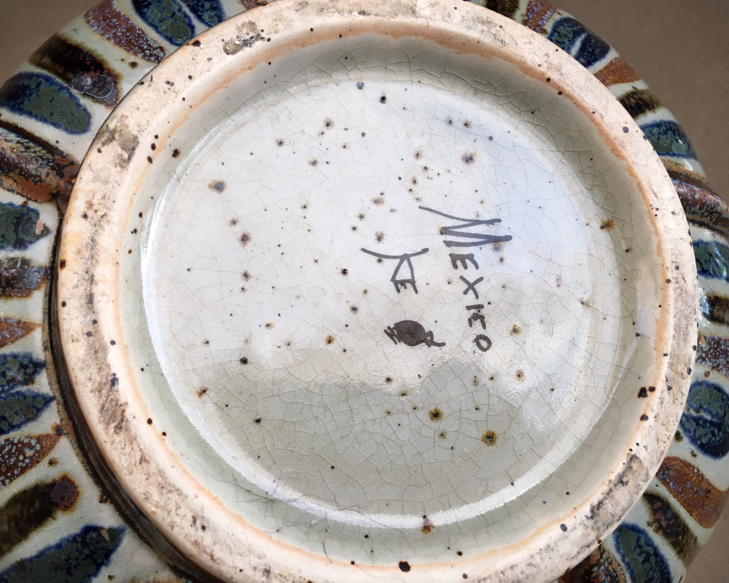 Signed Ken Edwards Pottery Sculptural Fruit Bowl, Tonala Mexican ...