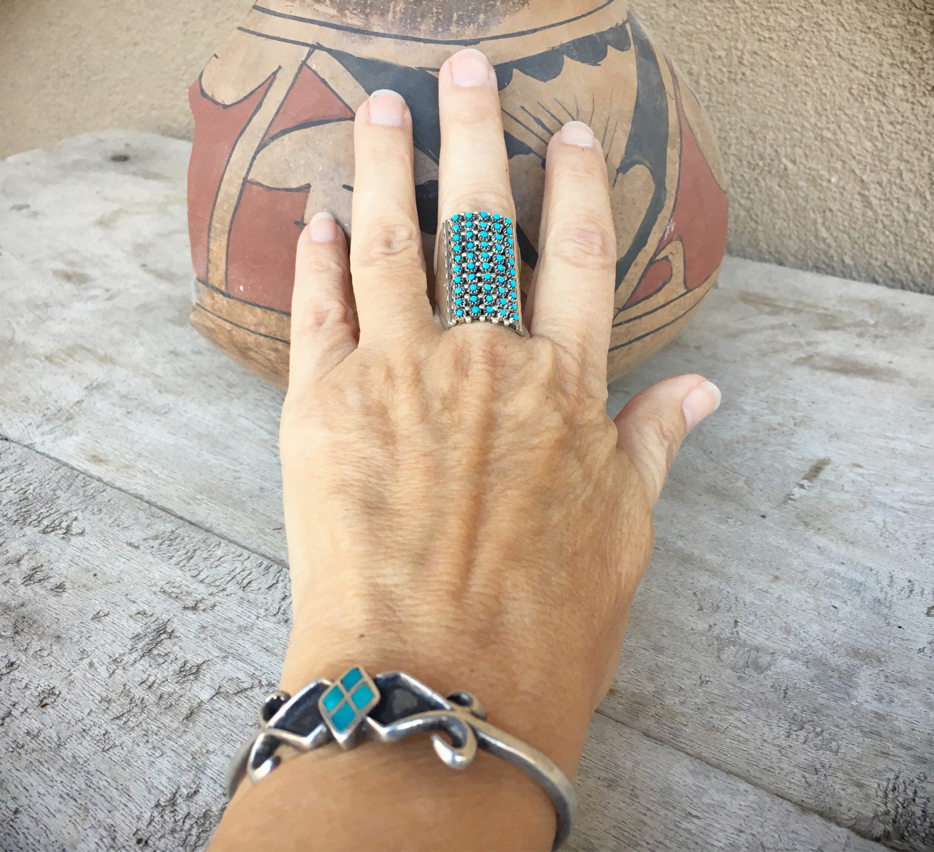 Zuni Turquoise Ring Snake Eye Native American Ring, Turquoise Jewelry ...