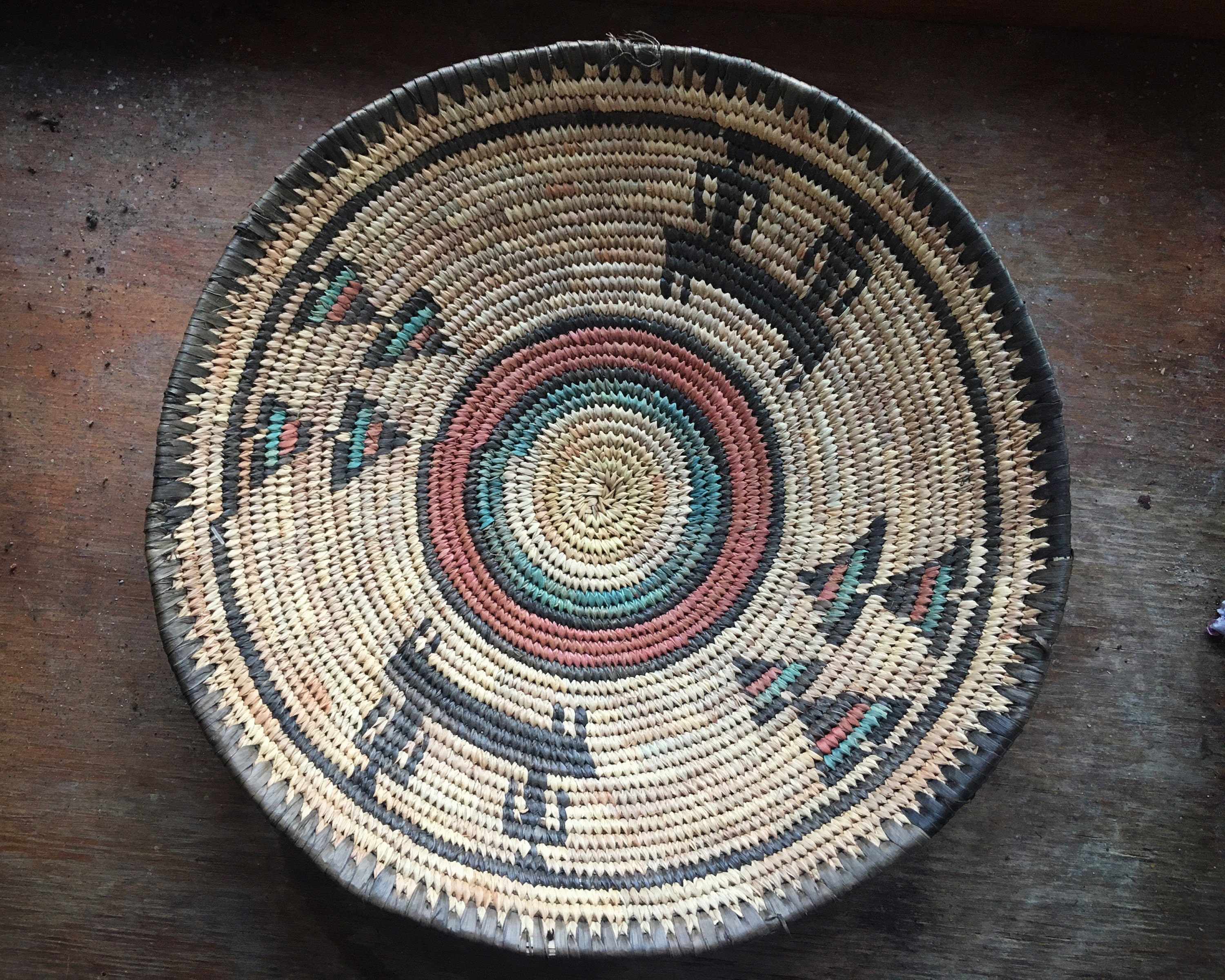 Vintage African Coiled Basket Hausa Nigeria Culture, Wall Hanging ...