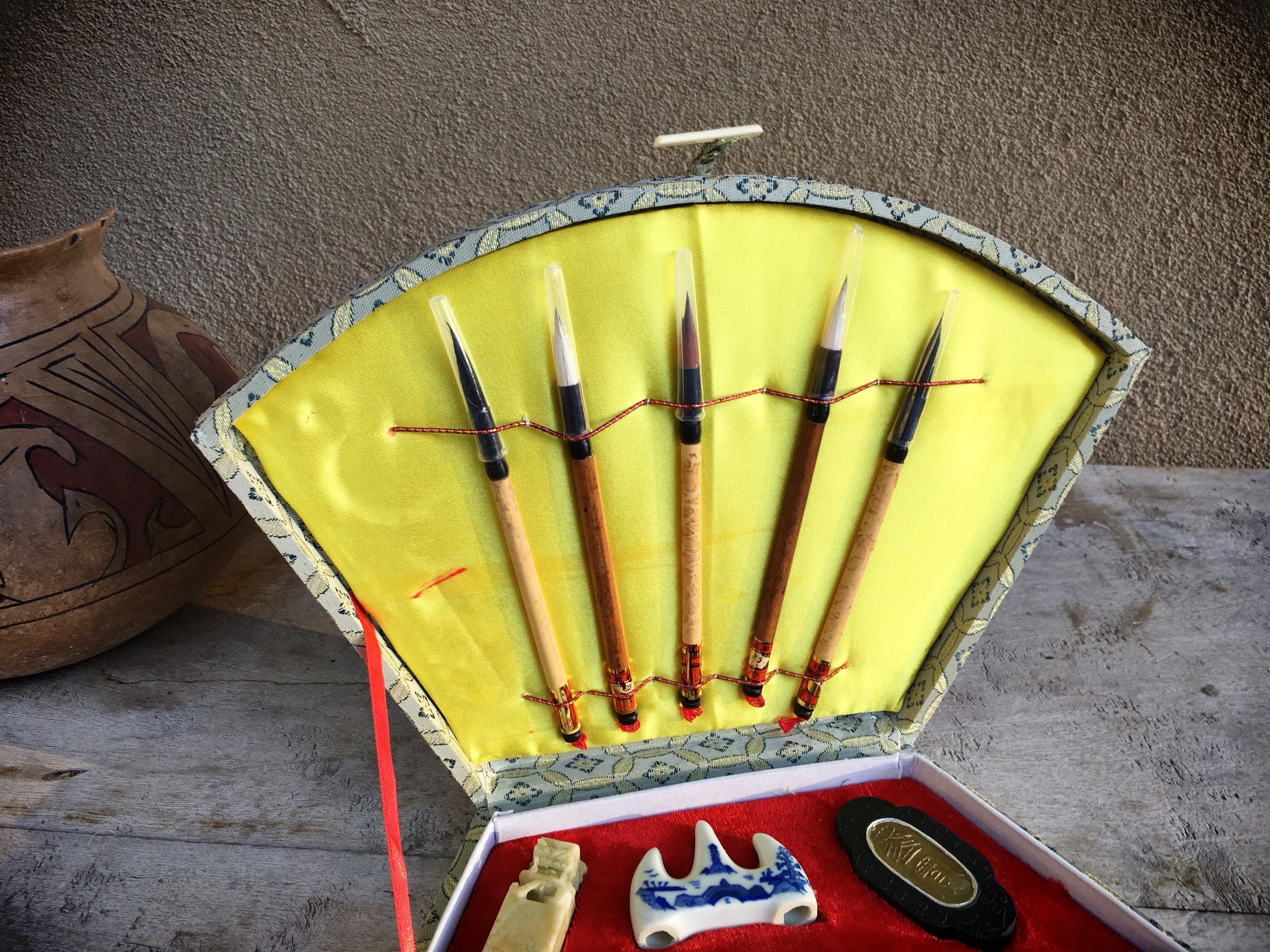 1990s Calligraphy Kit from China Rarely, Four Treasures of the Study ...