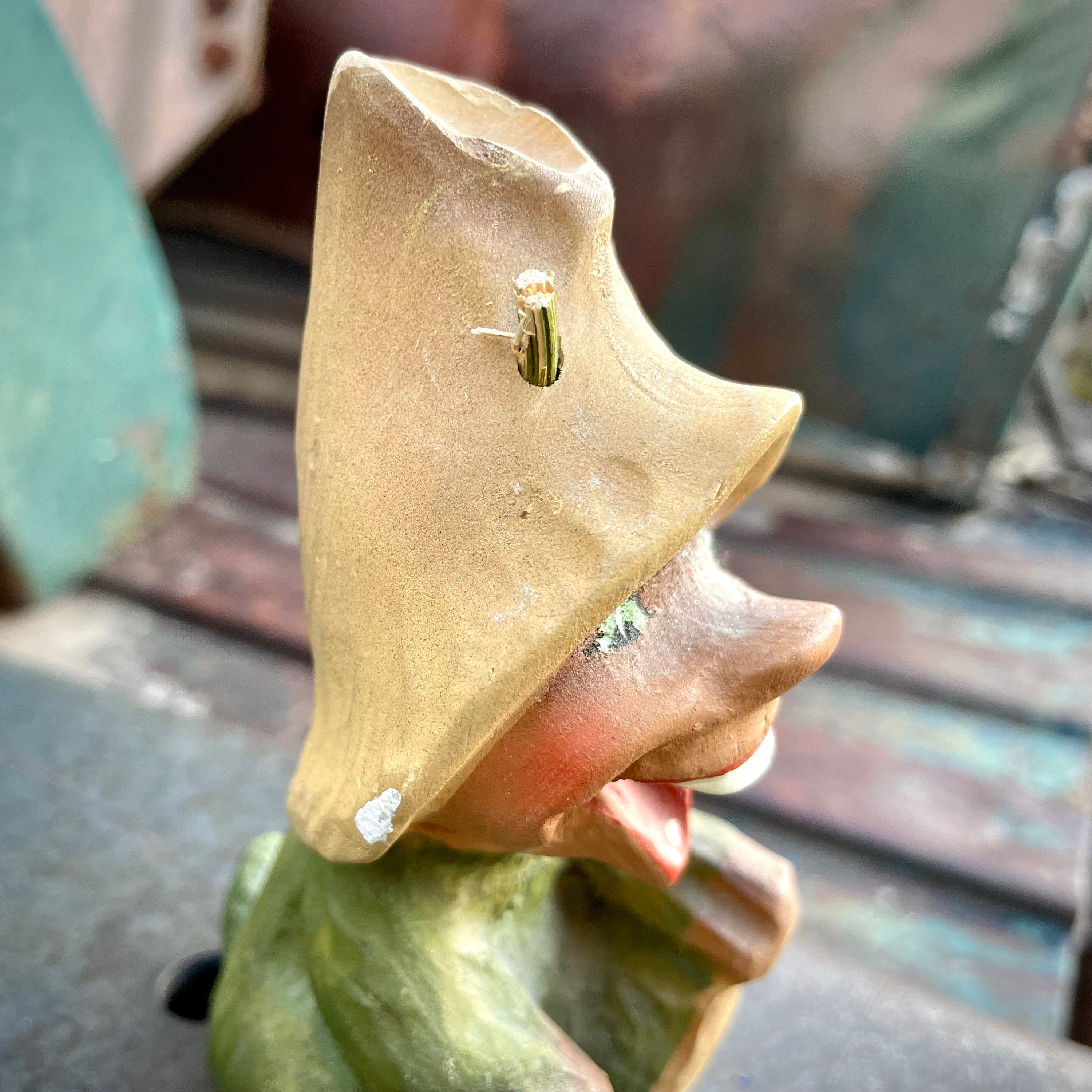 Vintage Henning Engelsen Carved Wood Troll Figurine, Woodland Sprite or ...
