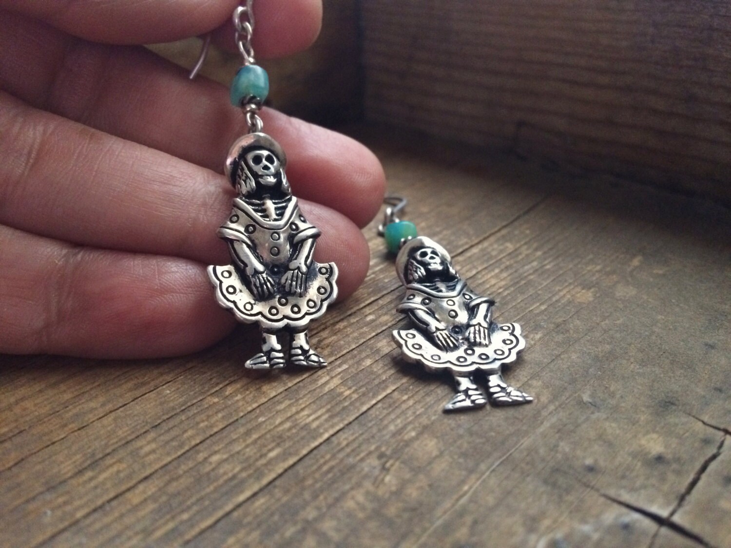 Vintage Peruvian silver earrings with chalcedony skeleton jewelry ...