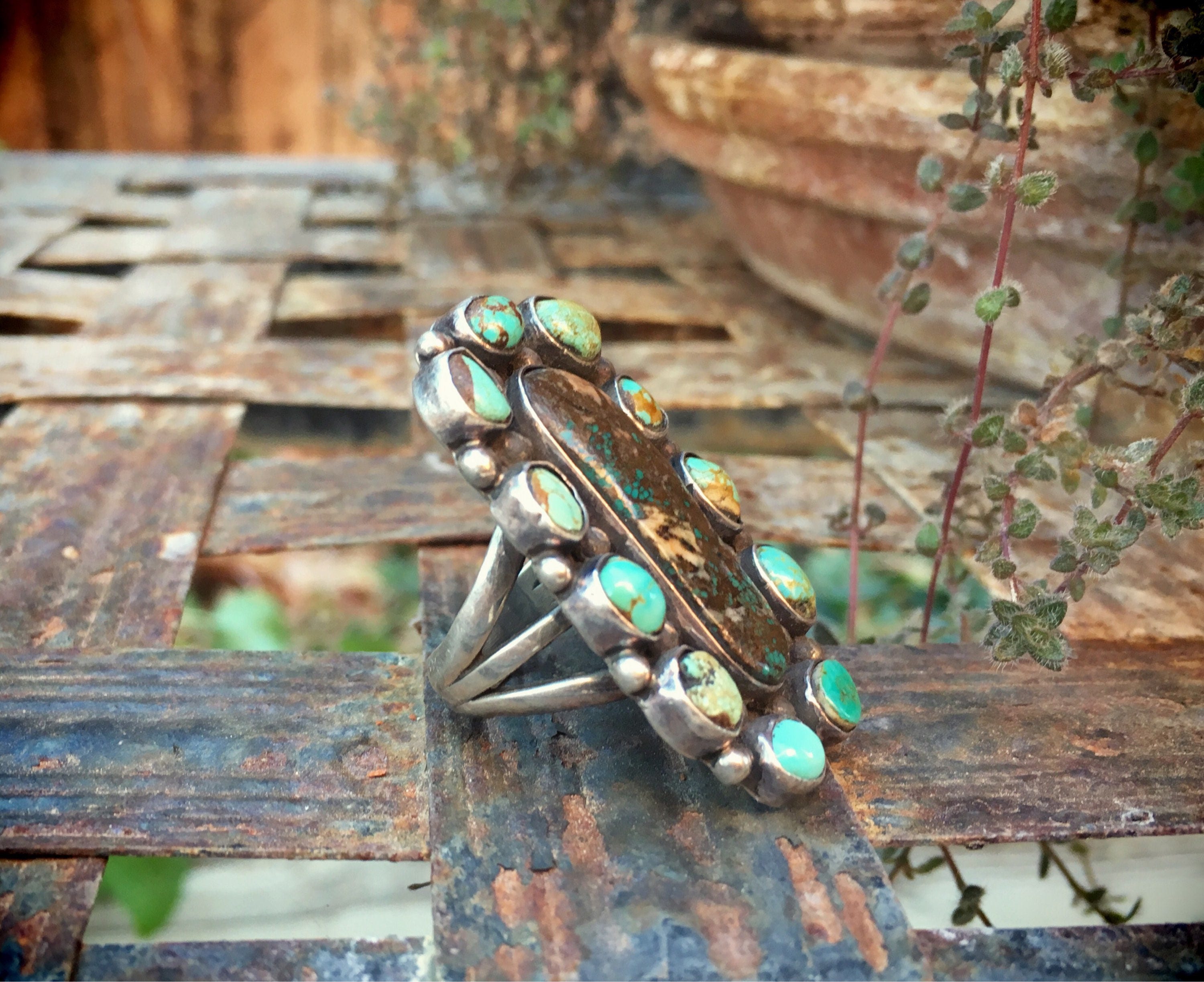 Large Vintage Turquoise Ring Native American Indian Jewelry, Turquoise ...
