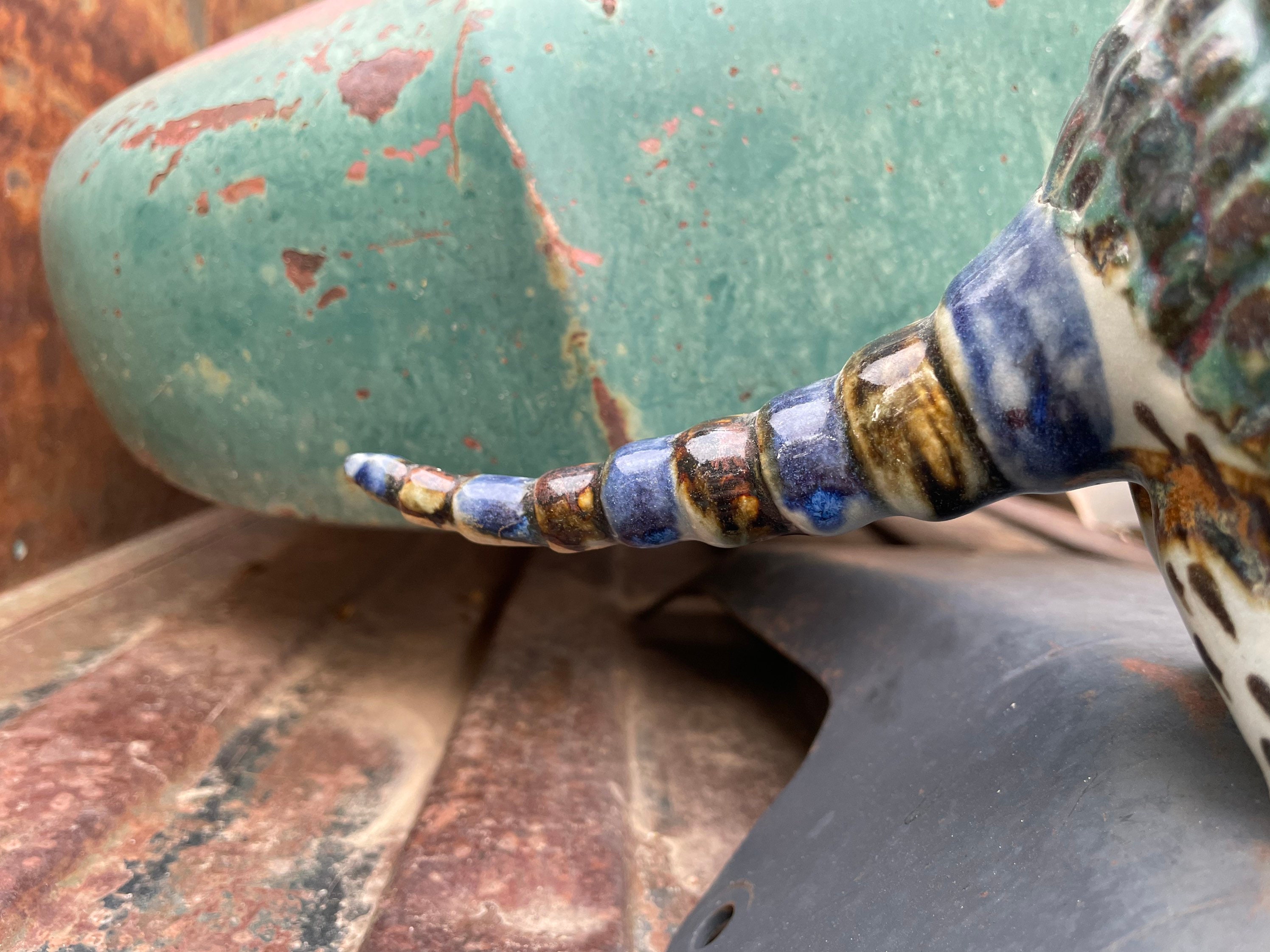 Vintage Ken Edwards Pottery Armadillo Statue, Over 12 Long, Folk Art ...