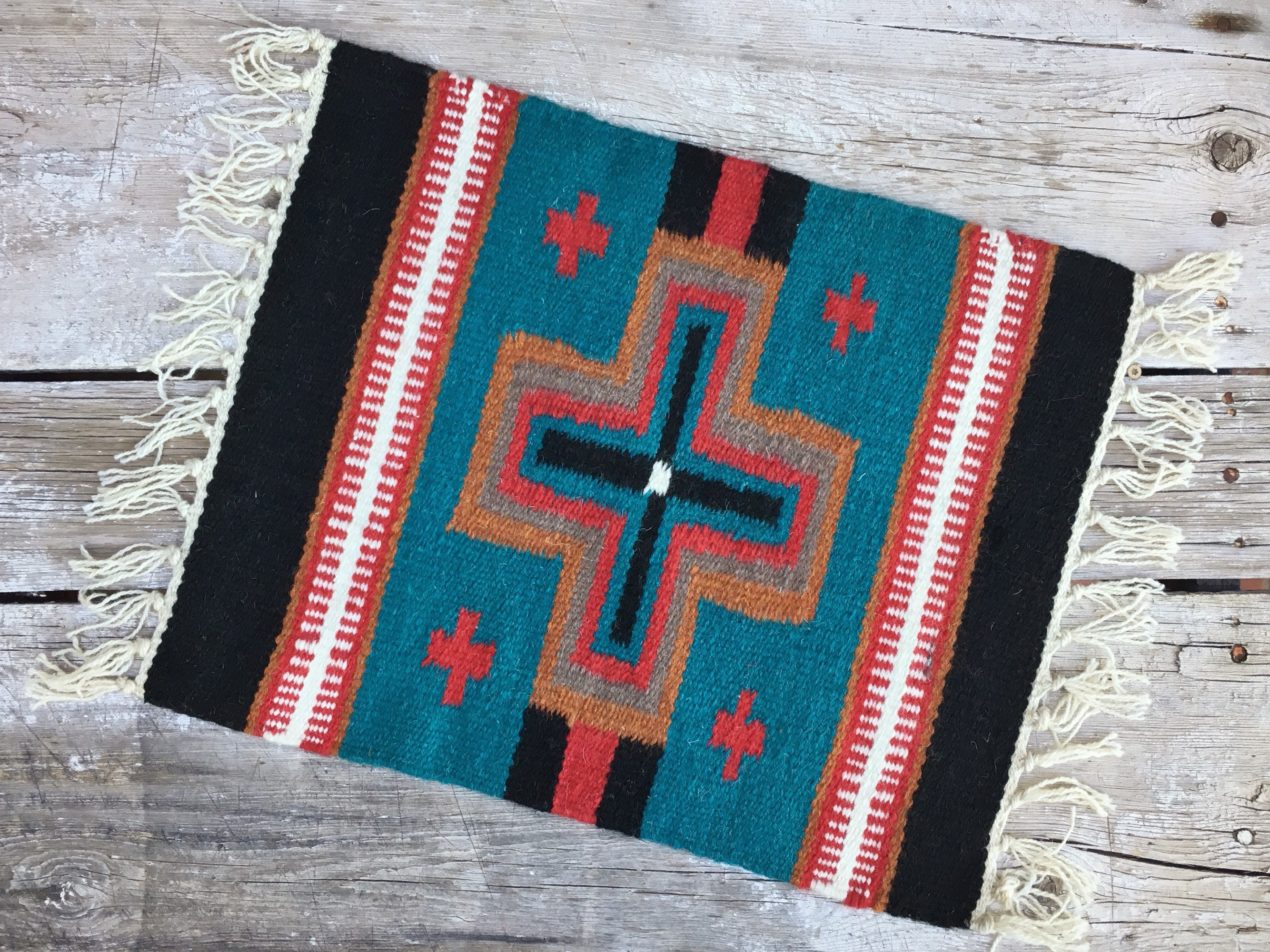 15 x 20 Handwoven Wool Placemat or Table Mat Southwestern Decor, Woven ...