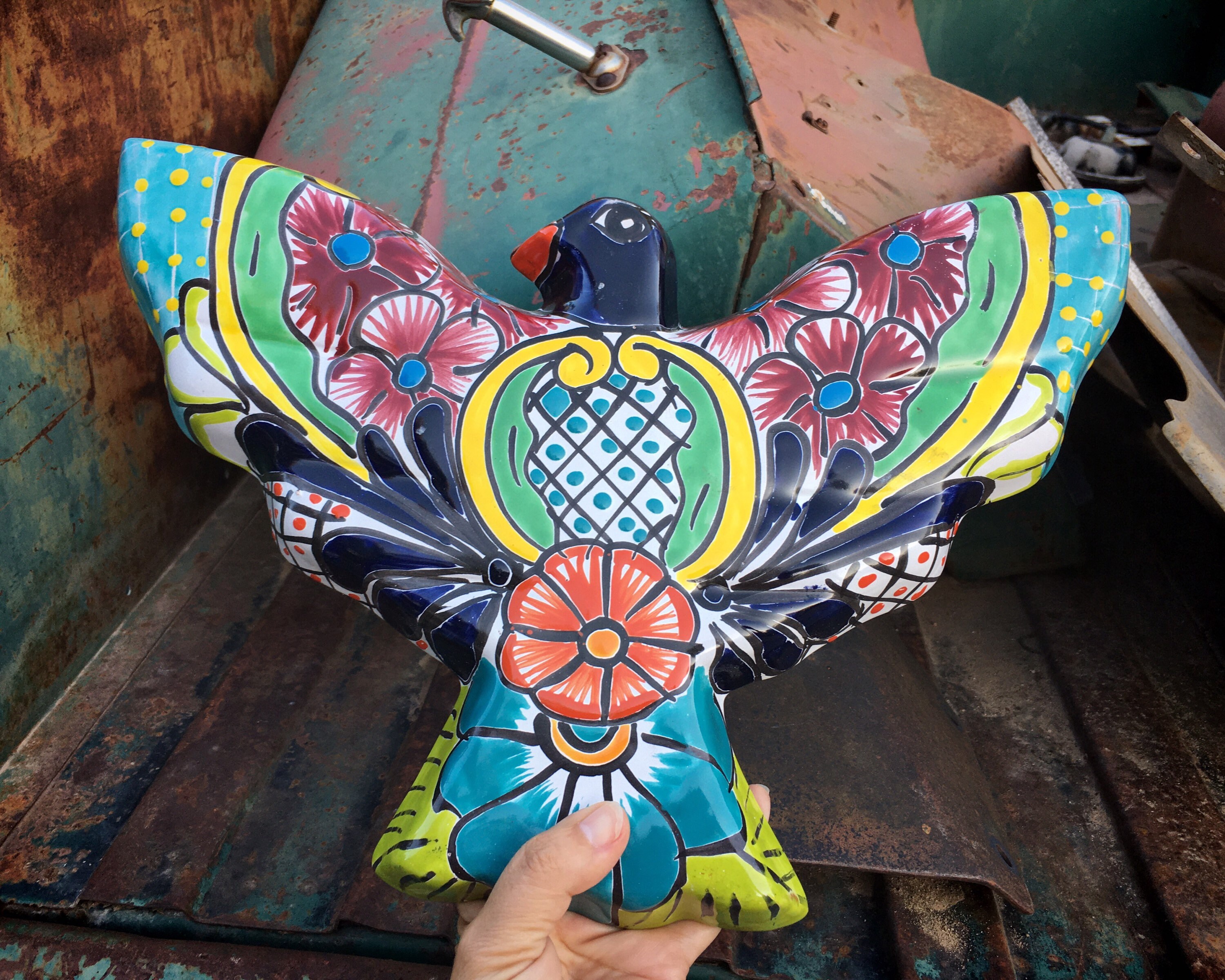 Talavera Thunderbird Wall Hanging Southwestern Mexican Decor, Patio ...