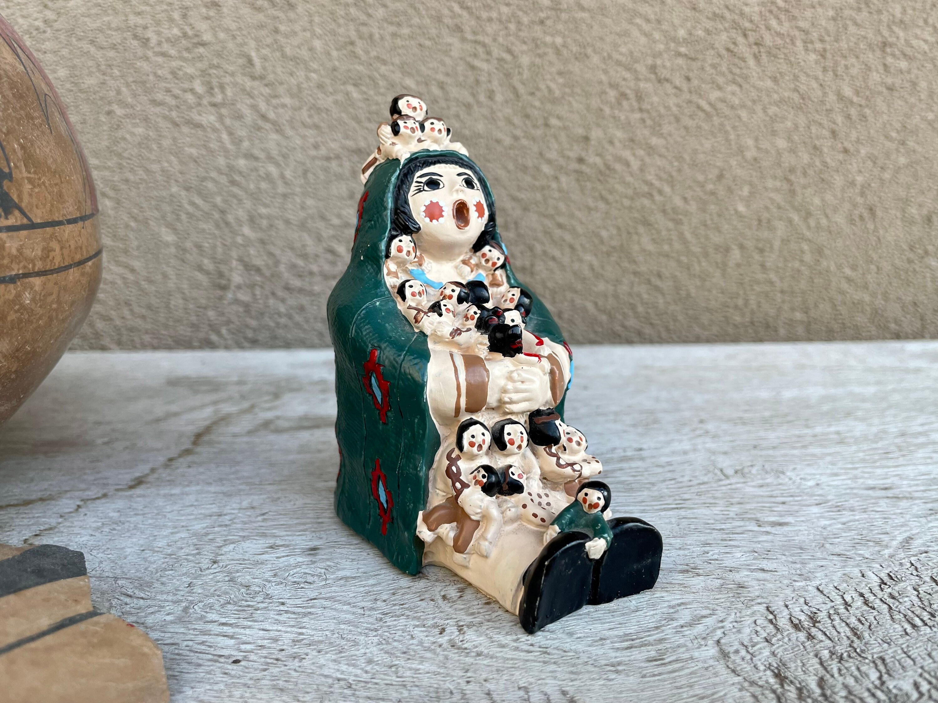 1980s Resin Storyteller Figurine, Southwestern Home Decor Native ...