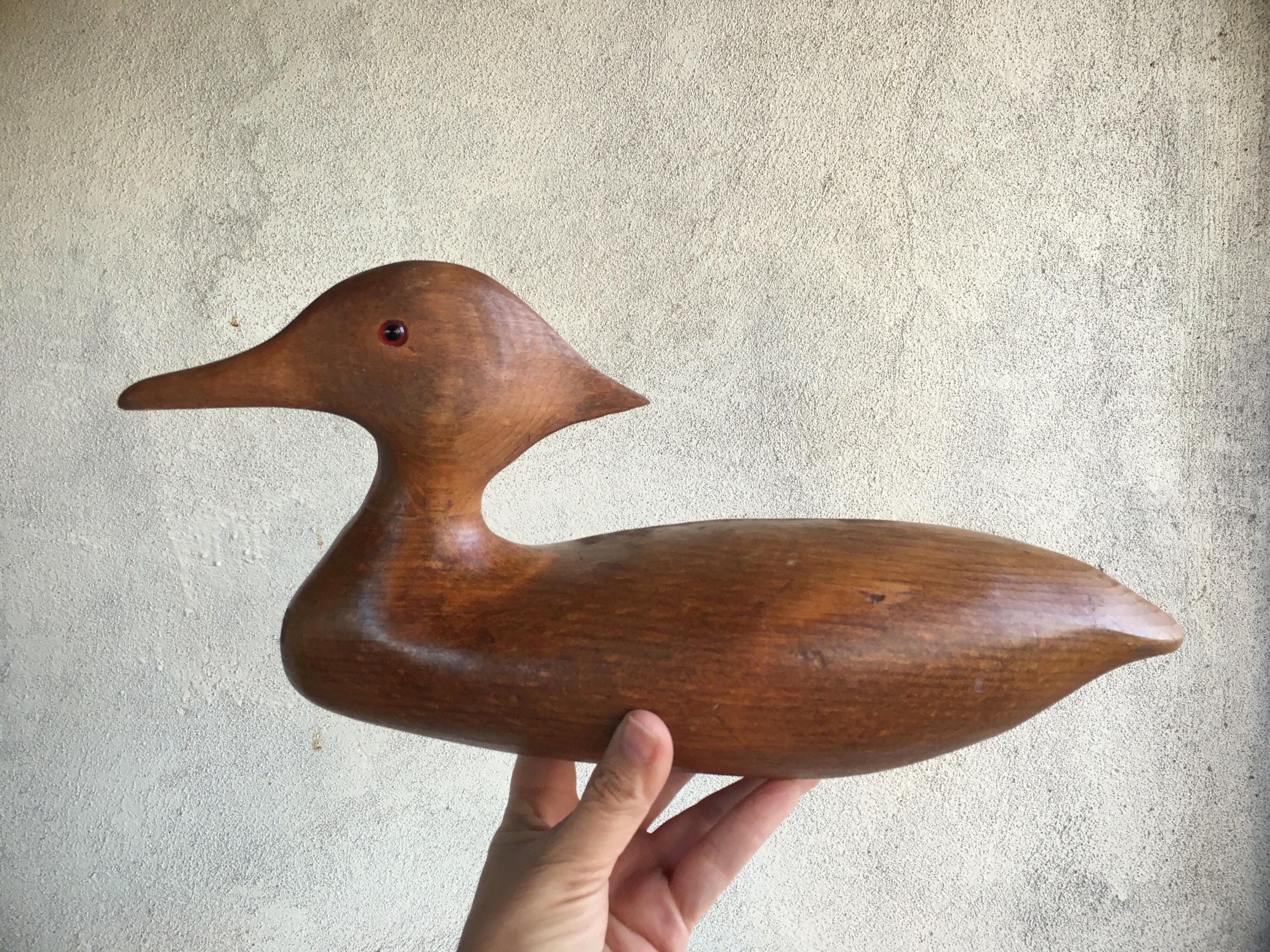 Wooden Duck Primitive Folk Art, Rustic Home Decor, Gift for Men, Duck Decoy