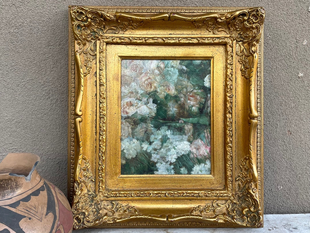 1970s Reproduction Textured Print of 1895 Garden in May by Maria Oakey ...