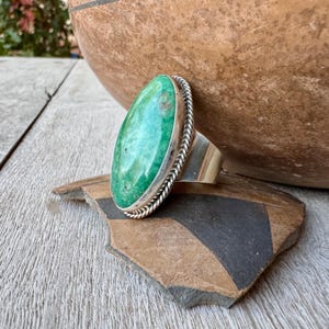 Navajo Ronald Tom Oval Turquoise Ring Approx Size 10.25 (adj), Sunwest ...