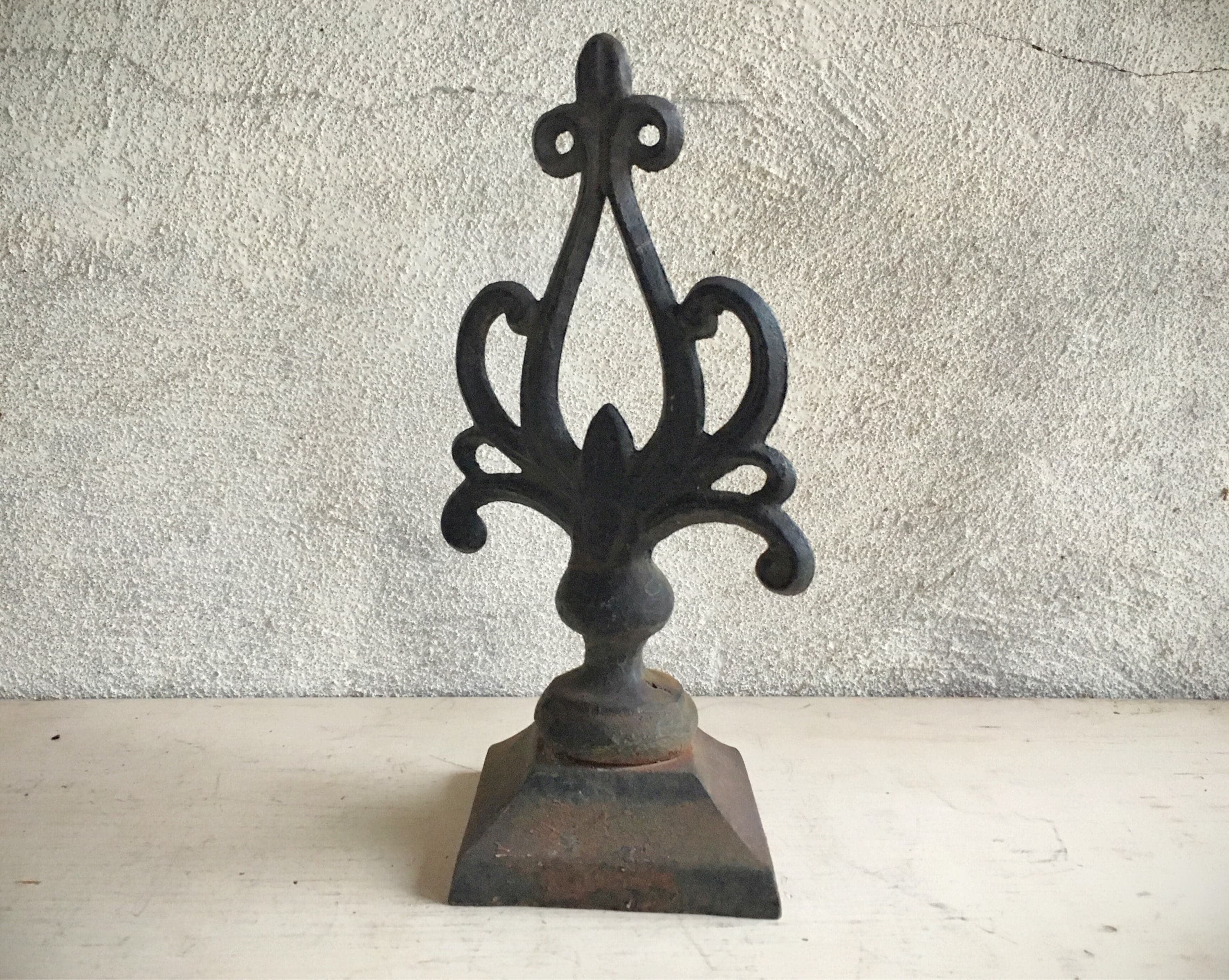 Cast Iron Finial Decor Fleur di Lis Shelf Decor, Architectural Salvage ...