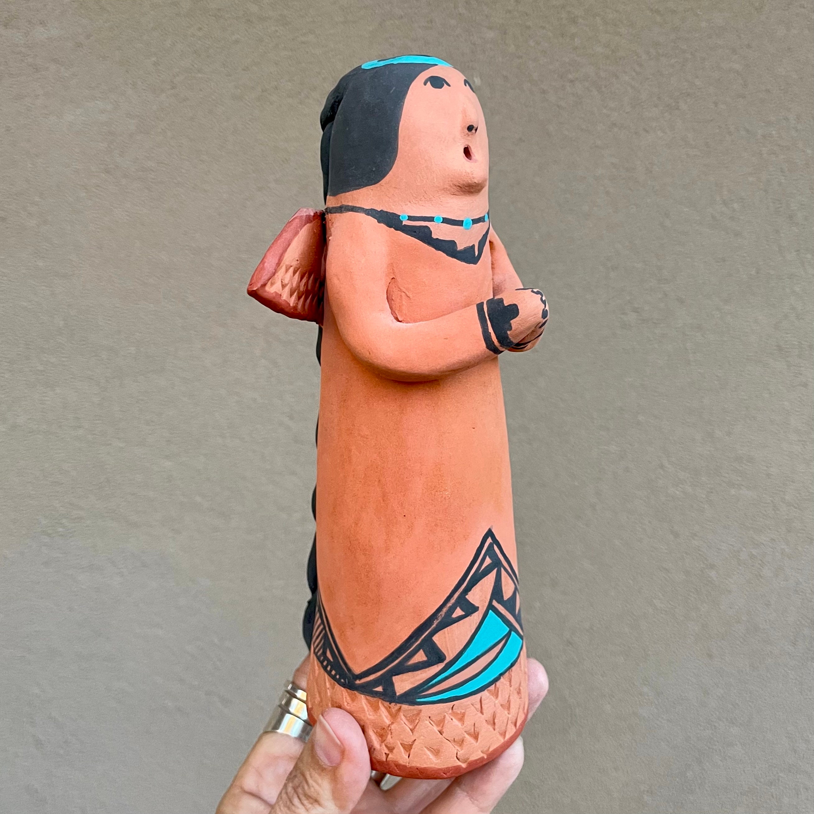 Signed I. Castillo Acoma Pottery Angel Storyteller Figurine, Vintage ...