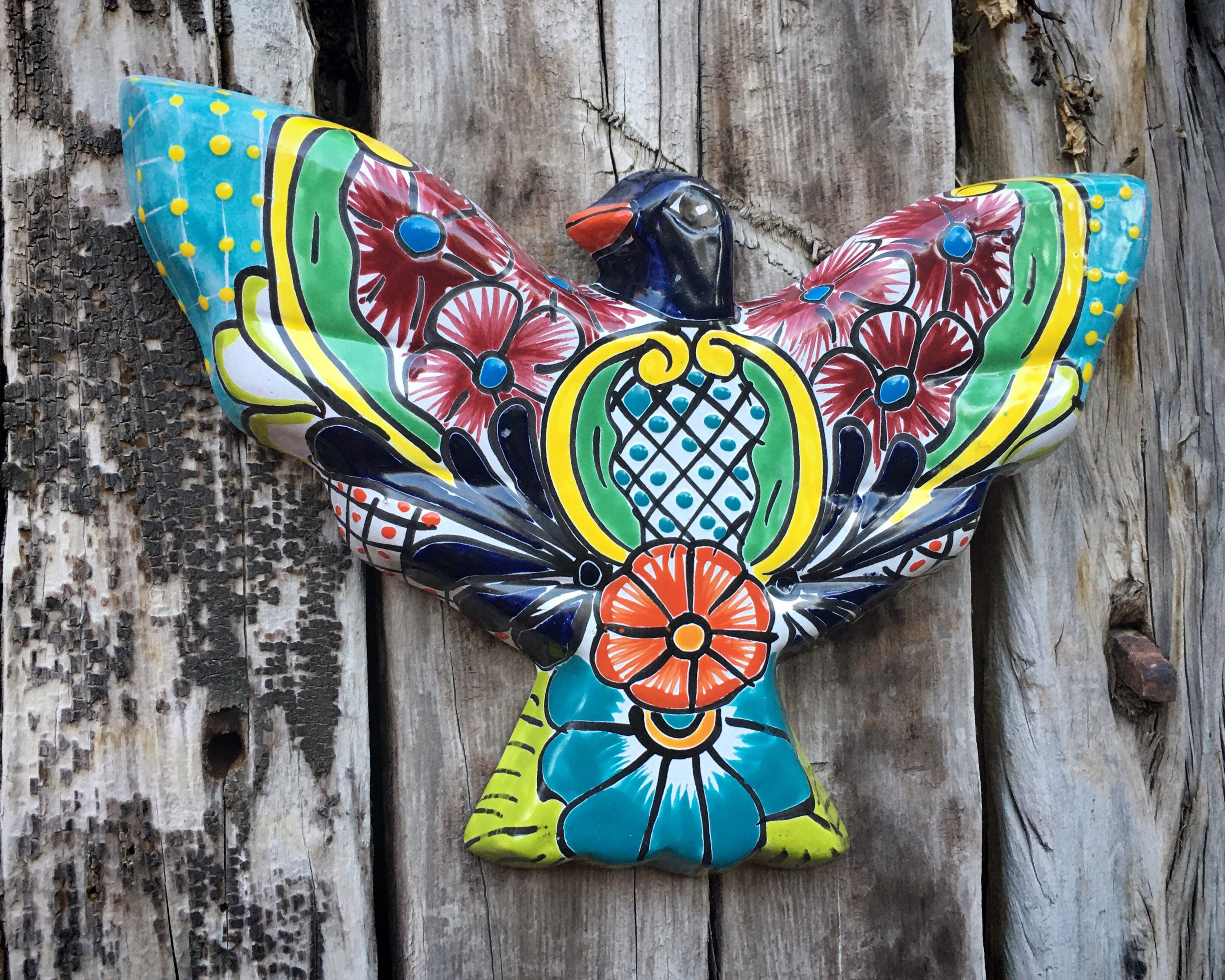 Talavera Thunderbird Wall Hanging Southwestern Mexican Decor, Patio ...