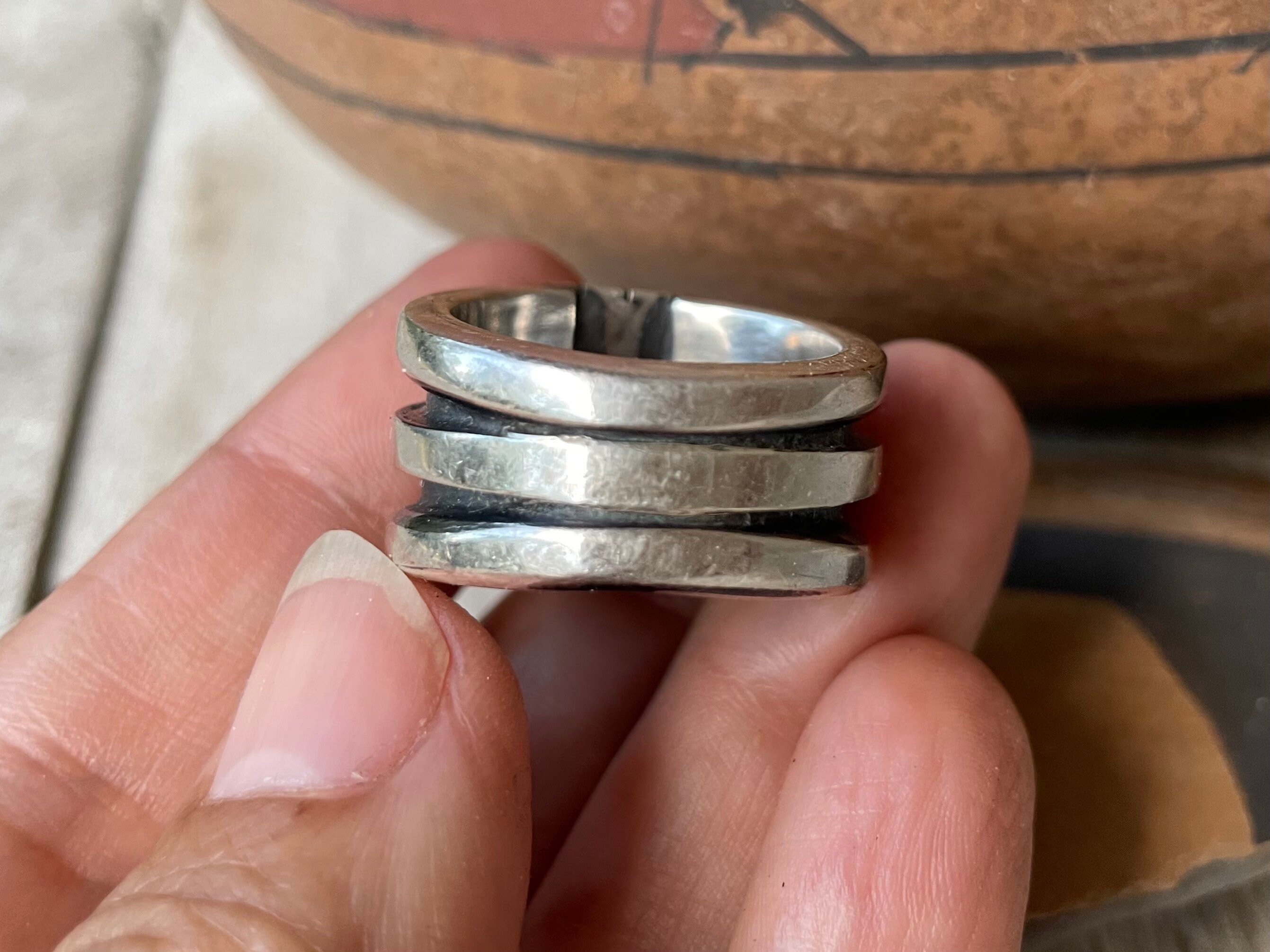 Number Eight Turquoise Rectangle Shaped Ring Size 10 (Approx ...