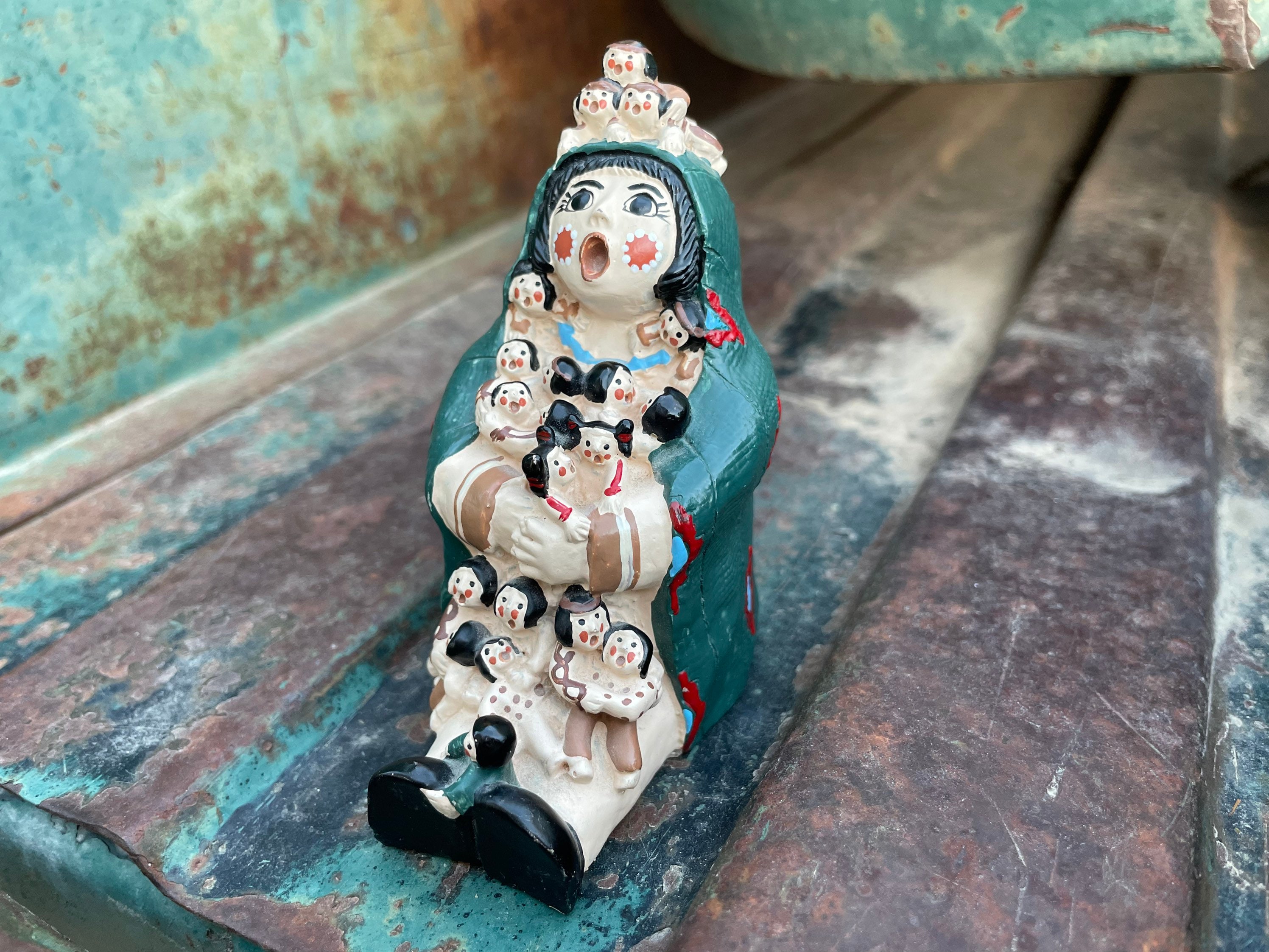 1980s Resin Storyteller Figurine, Southwestern Home Decor Native ...