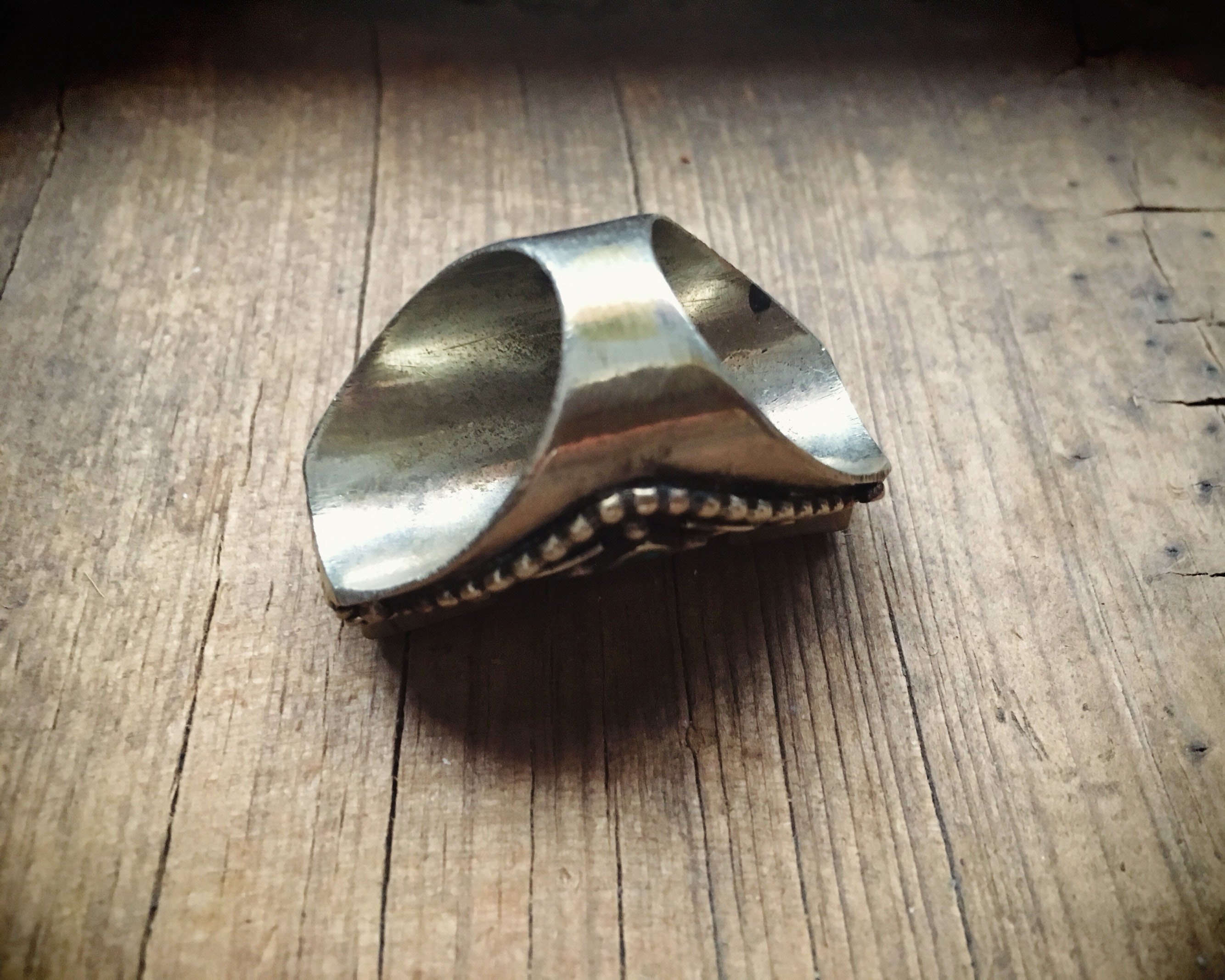 Large Vintage Tribal Ring for Women Size 7.75 Coral Turquoise German ...