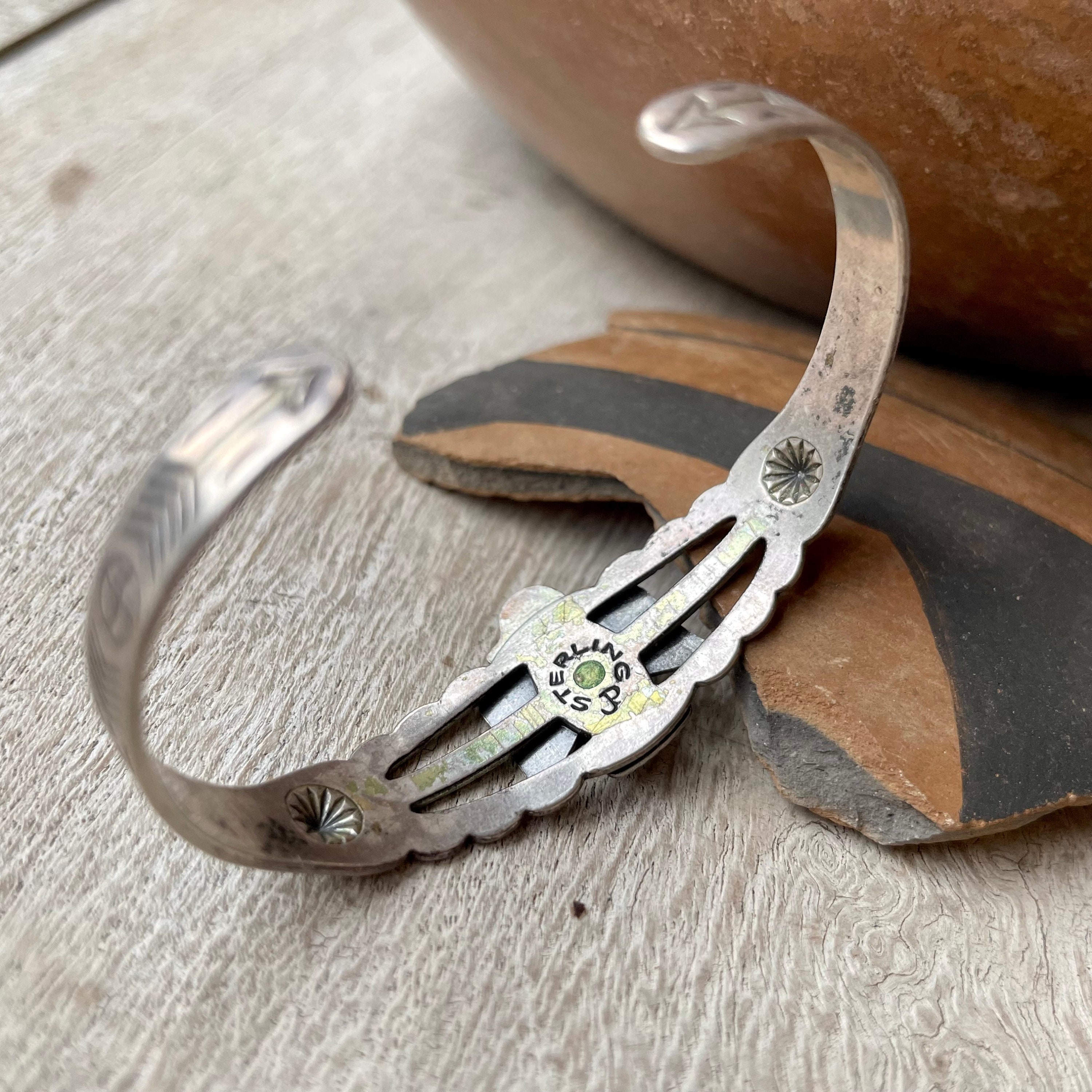 Dainty Fred Harvey Era Thunderbird Cuff Bracelet by Pacific Jewelry ...