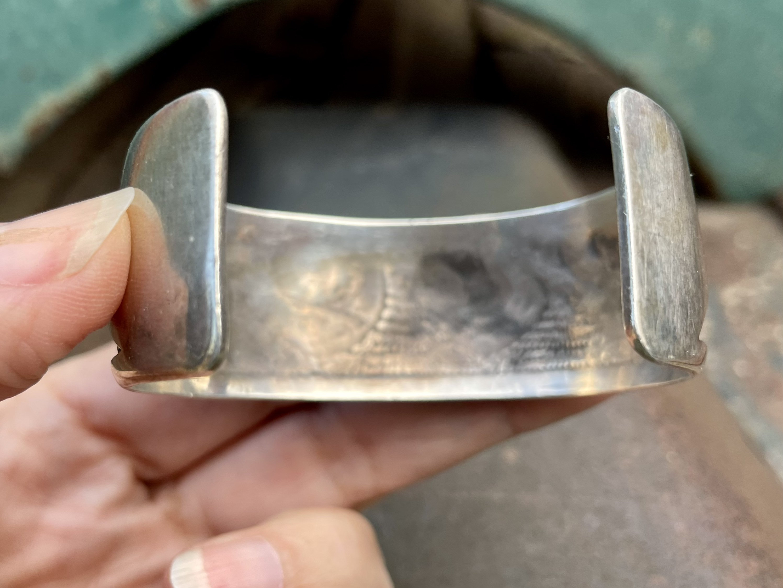 Vintage Hopi Overlay Cuff Bracelet Sterling Silver Turquoise with ...