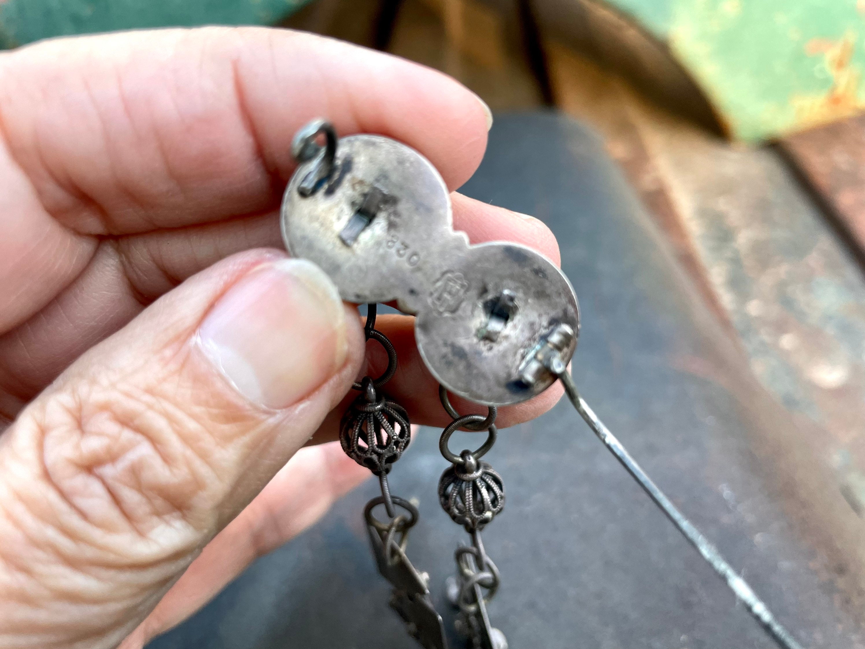 Antique 830 Silver Traditional Norwegian Brooch, Bar Style Pin, Solje ...