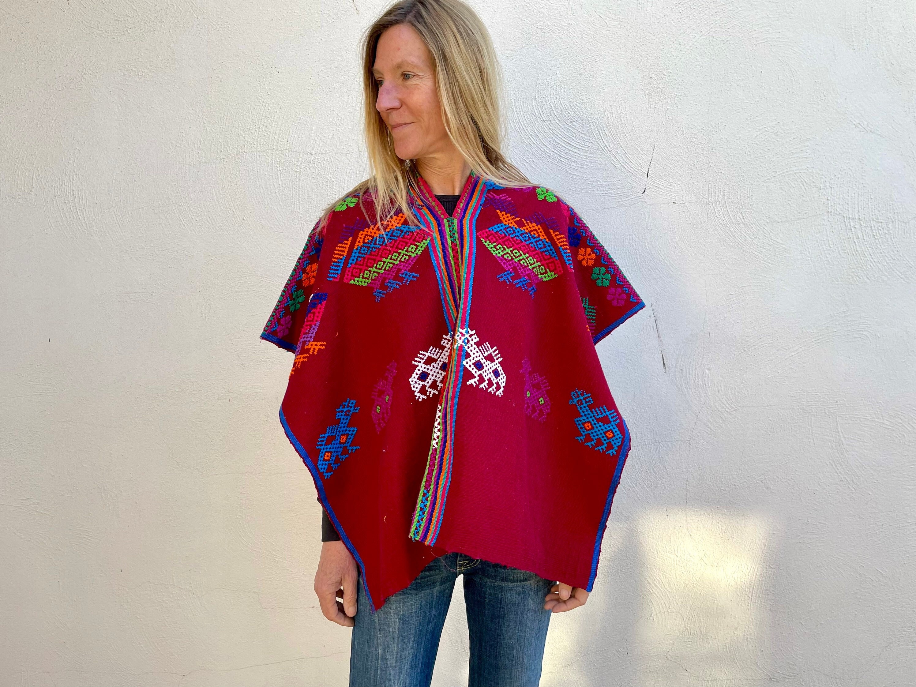 Vintage Woven Huipil Guatemalan Blouse (Head Opening Small, Bohemian ...
