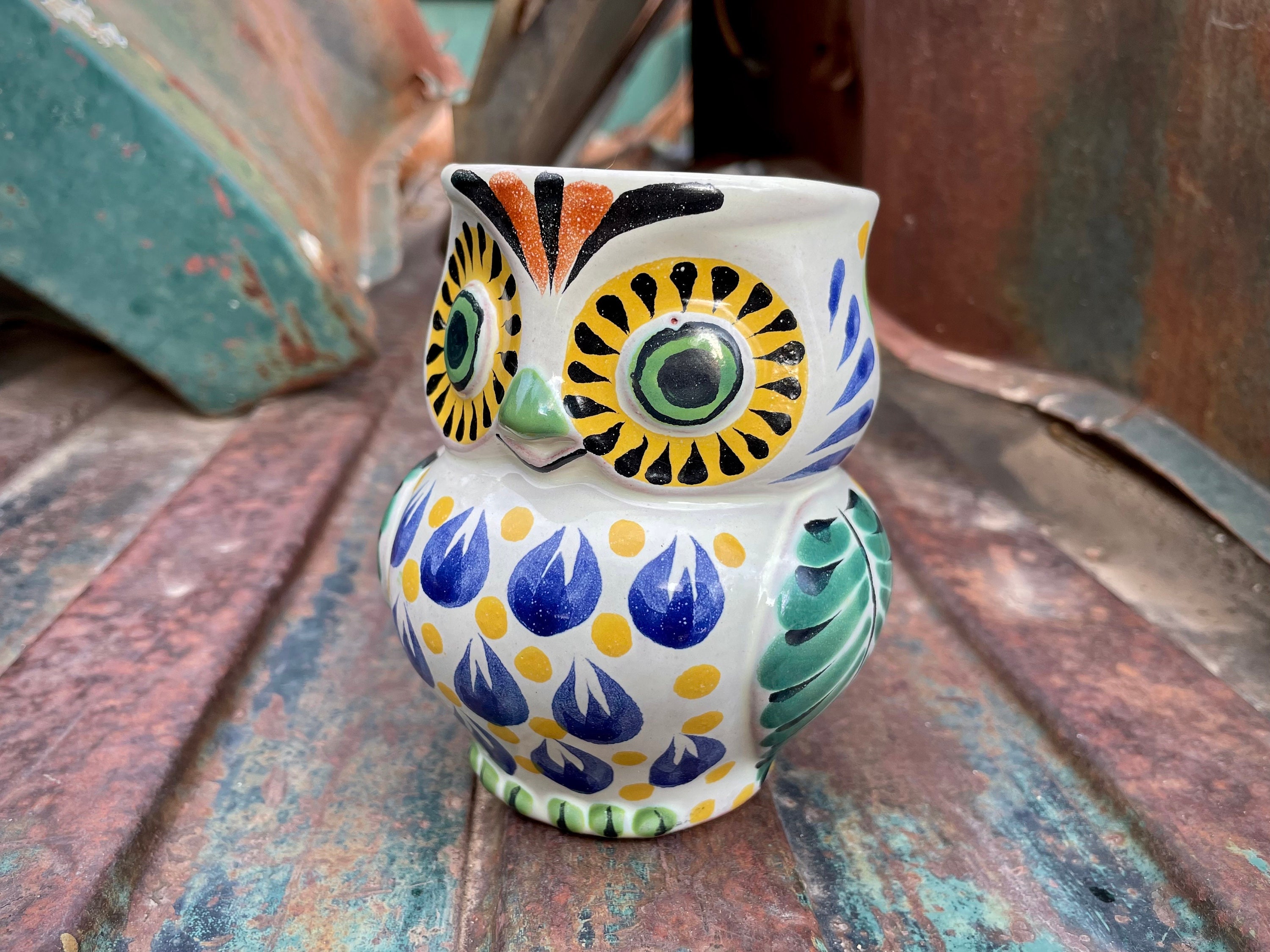 Vintage Gorky Gonzales Small Owl Pitcher About 4.25 Tall, Confetti ...