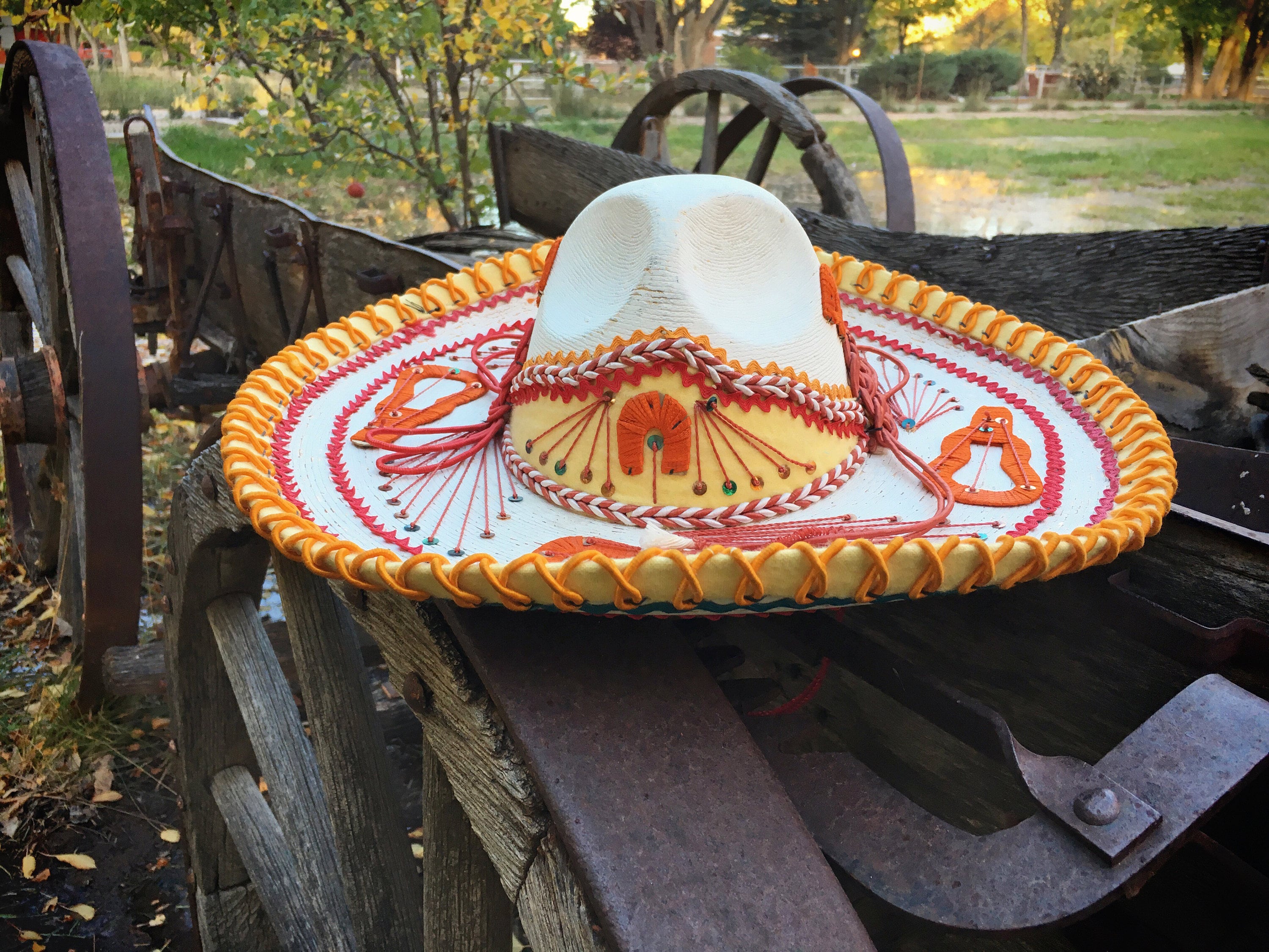 Authentic Child's Vintage Heavy Handwoven Charro Sombrero Mexican ...