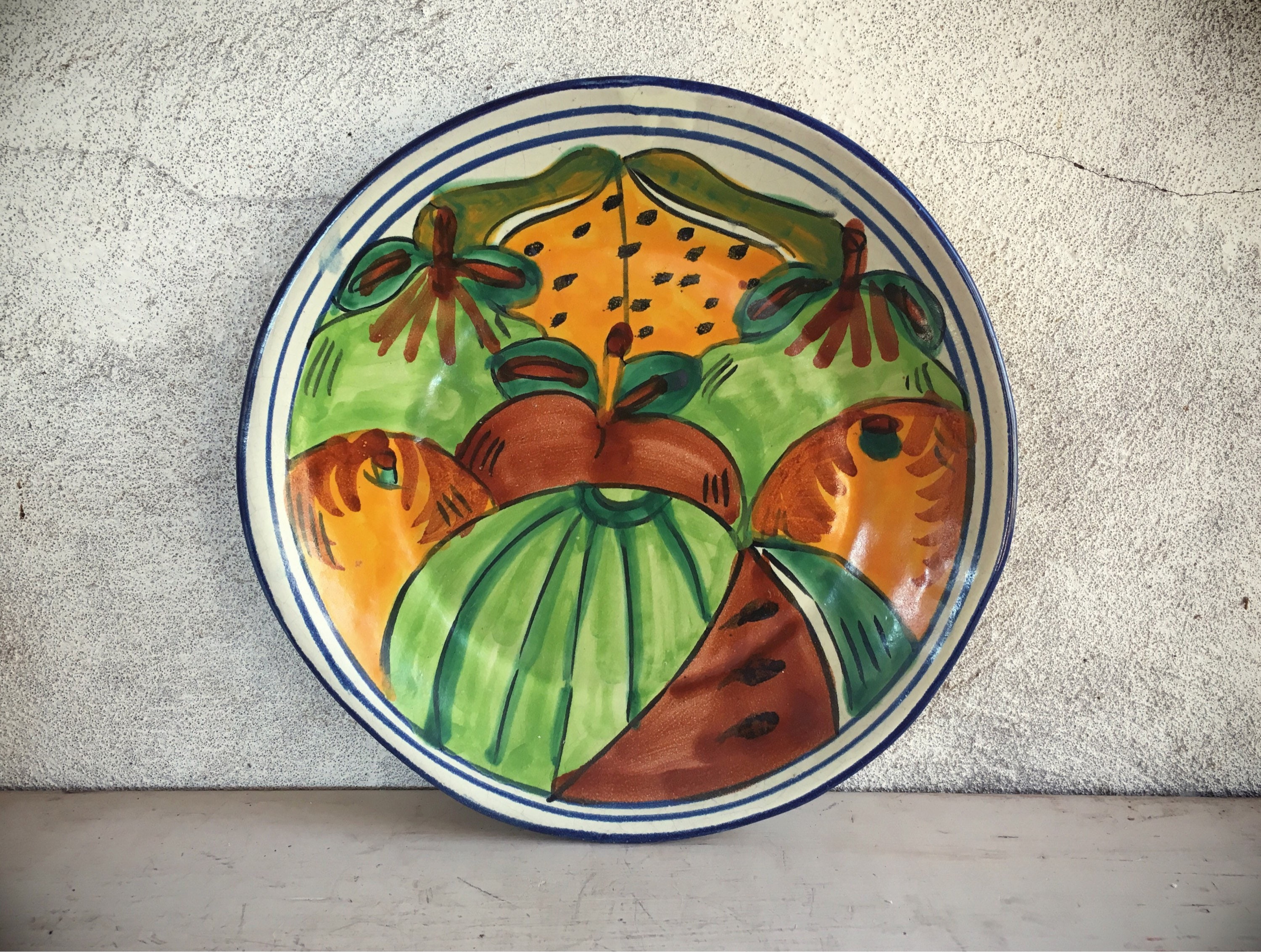 Mexican Talavera Plate Fruit Design Plate Wall Hanging, Mexican Pottery ...