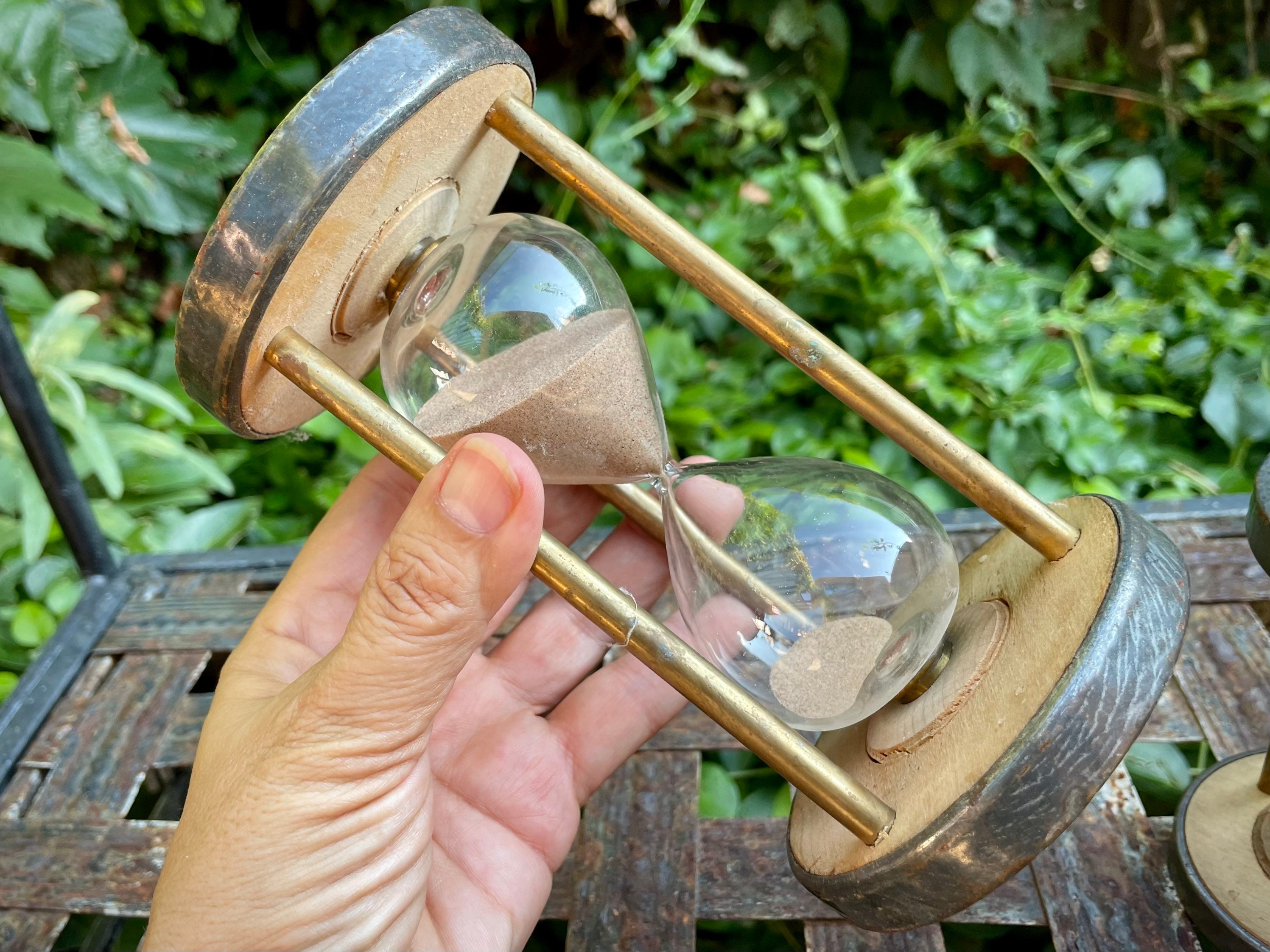 Pair Sand Timers Repurposed Antique Spools, Old Time Keeping Method ...