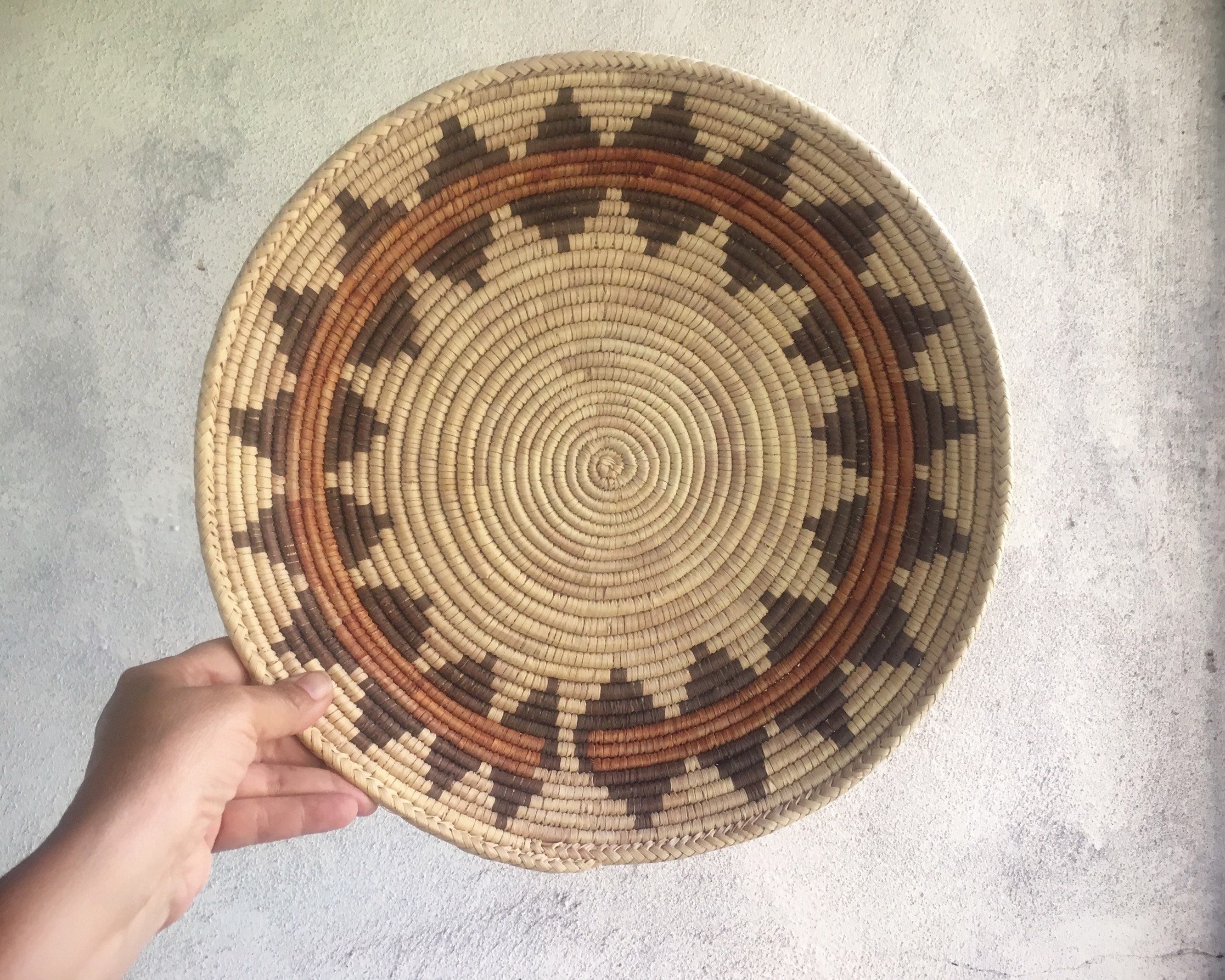 Vintage Coiled Basket Bohemian Decor, Southwestern Decor, Native Style ...